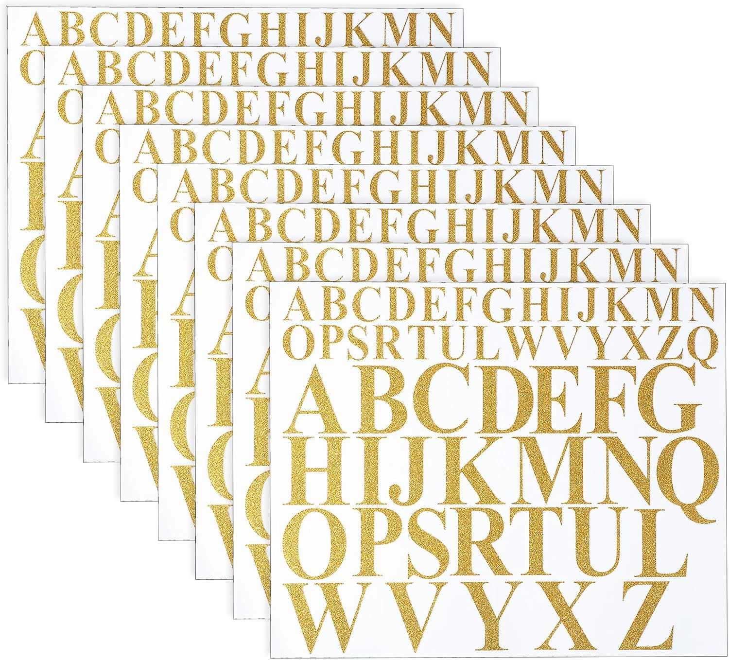 Amazon.com: Fulmoon 8 Sheets 416 Pcs Vinyl Letters Stickers Alphabet ...