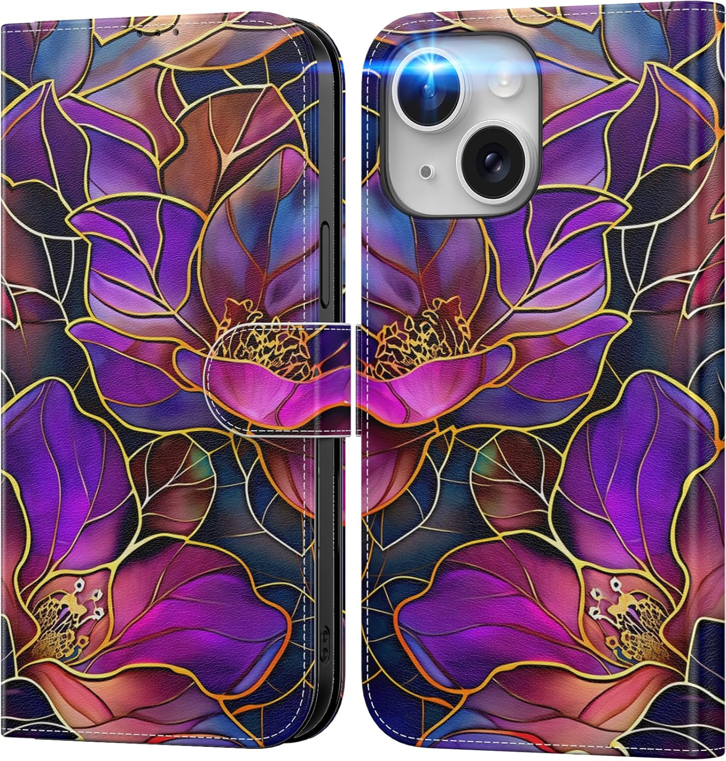 Amazon.com: DEENAKIN for iPhone 14 Wallet Case with Card Holder + Cash ...