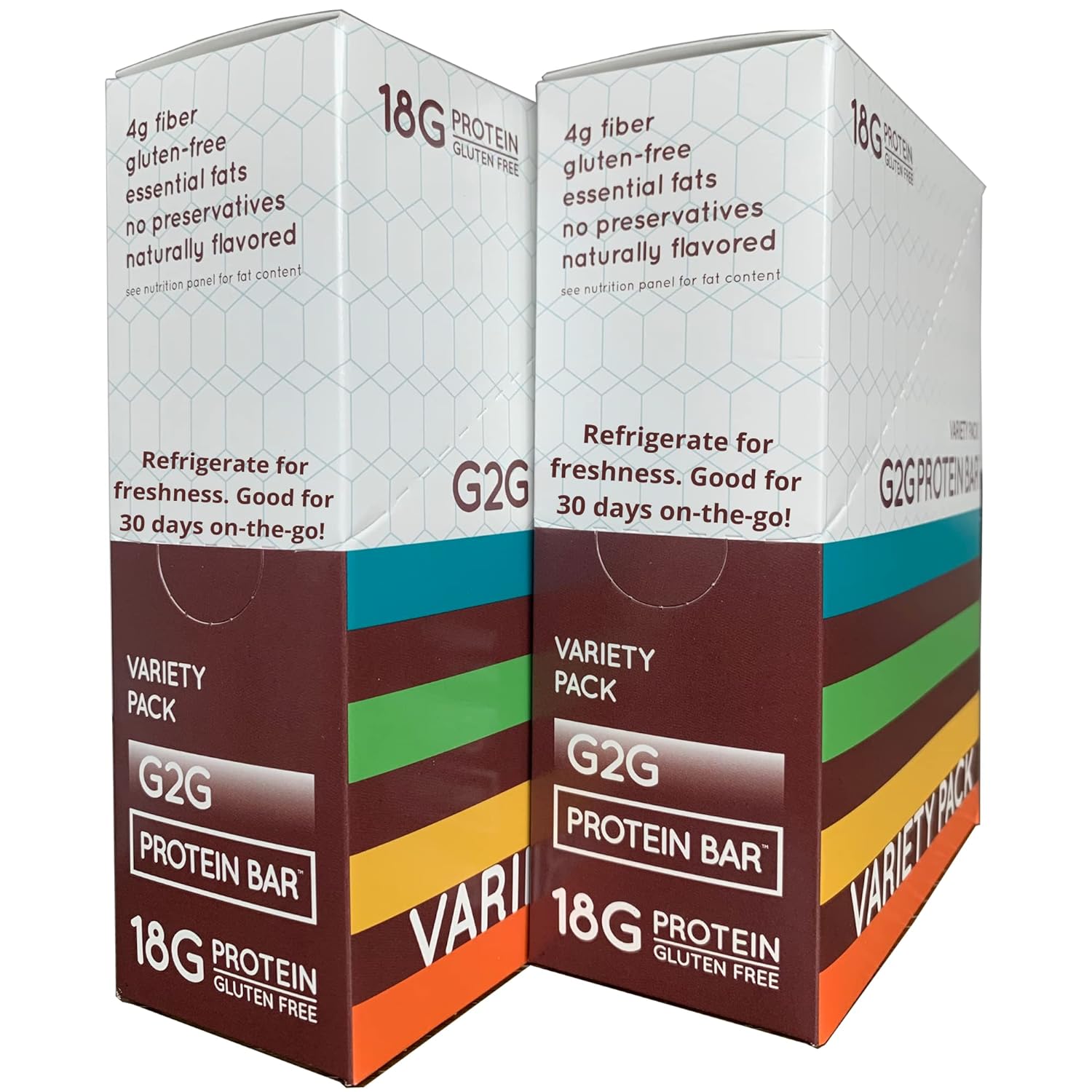 Amazon.com : G2G Protein Bar, 8 Flavor Variety Pack, High Protein ...