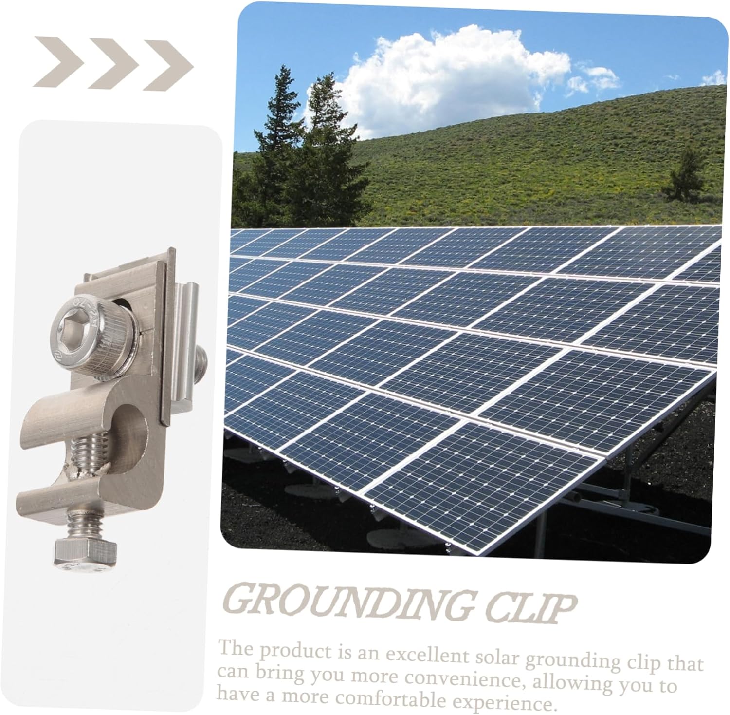 ORFOFE 2Pcs Cable Clips Solar Panel grounding Clips Solar Panel Clips ...