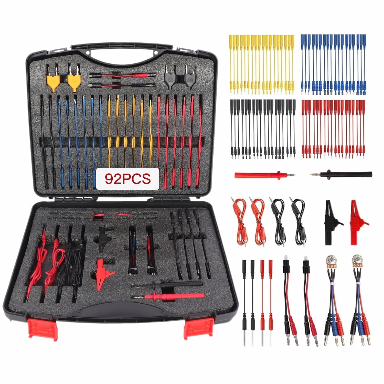 92 Pieces Automotive Circuit Test Leads Kit, Multimeter Test Leads Kit ...