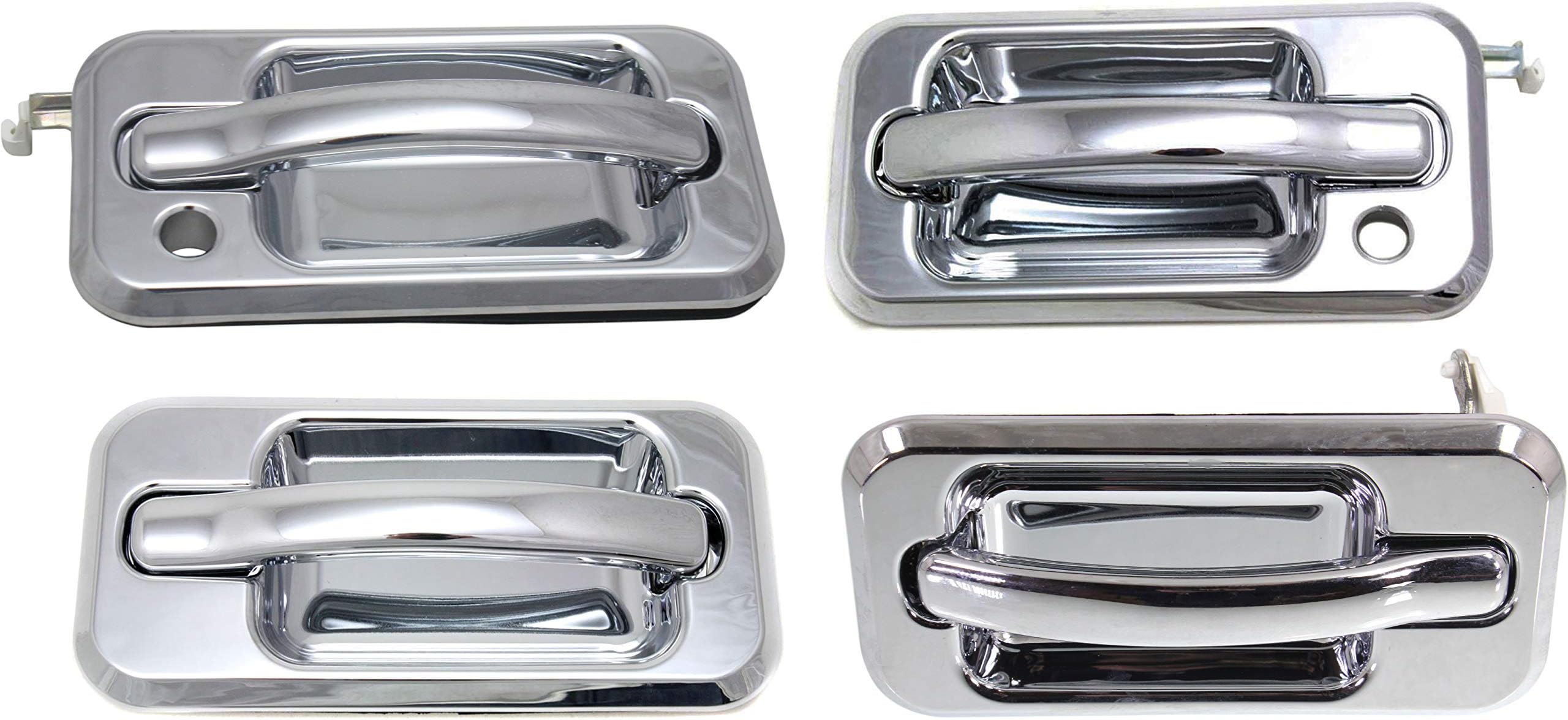 Chrome Door Handle Replacement A-Premium Rear Left Driver Side Door ...