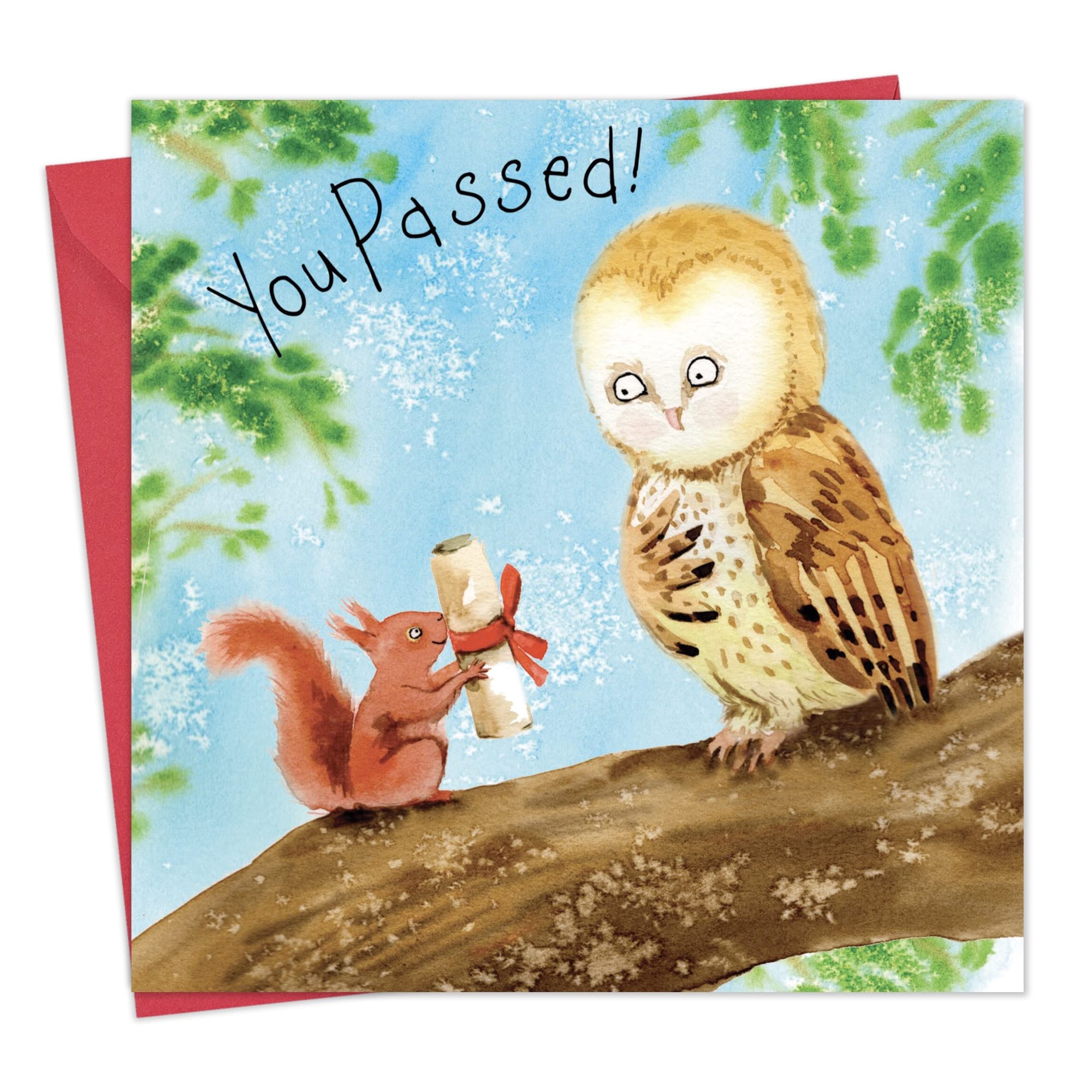 Twizler You Passed Card with Owl - Passed Exam Card - Well Done Exam ...