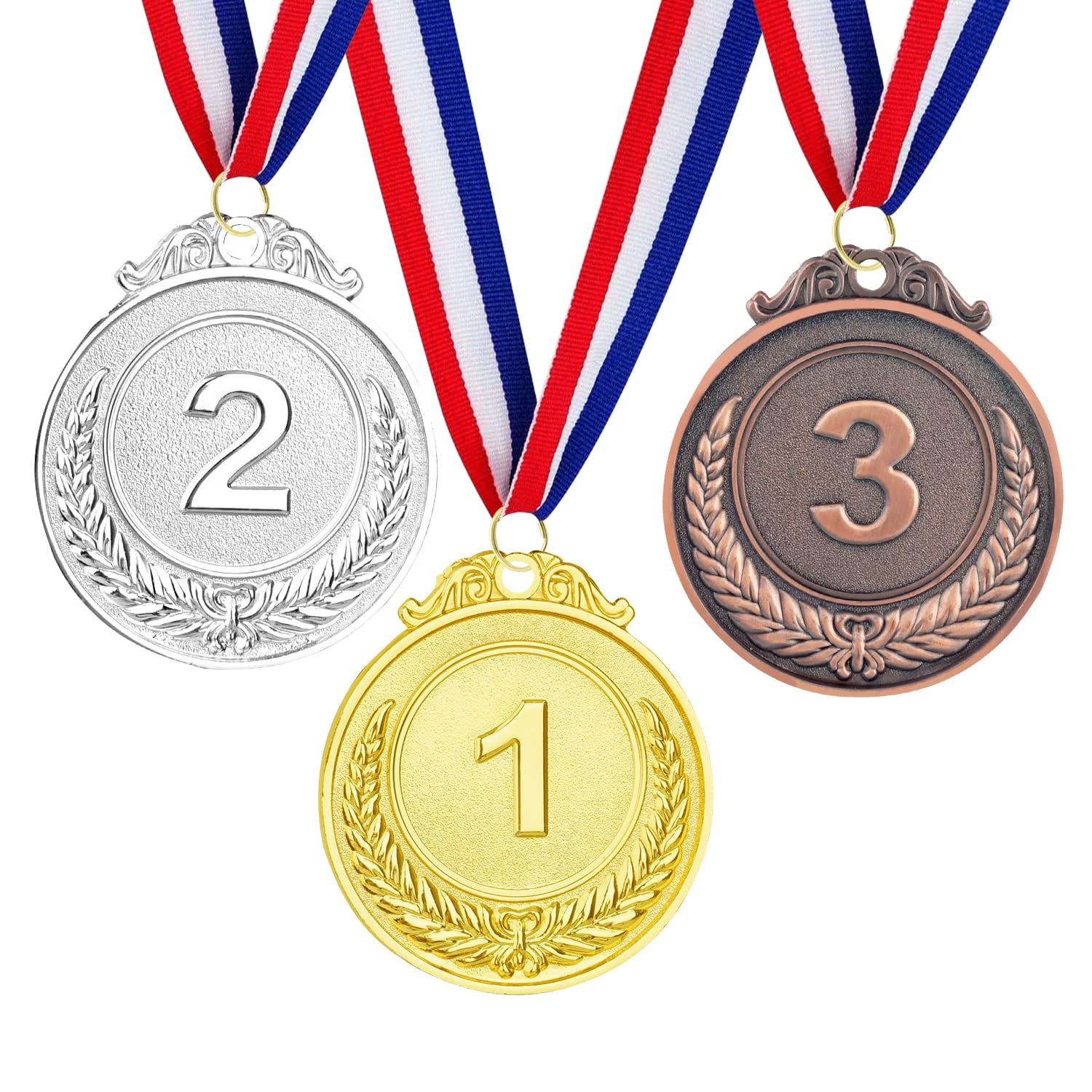 Gold Medal 24 Pieces Gold Silver Bronze Award Metals, 2 Inch Award ...