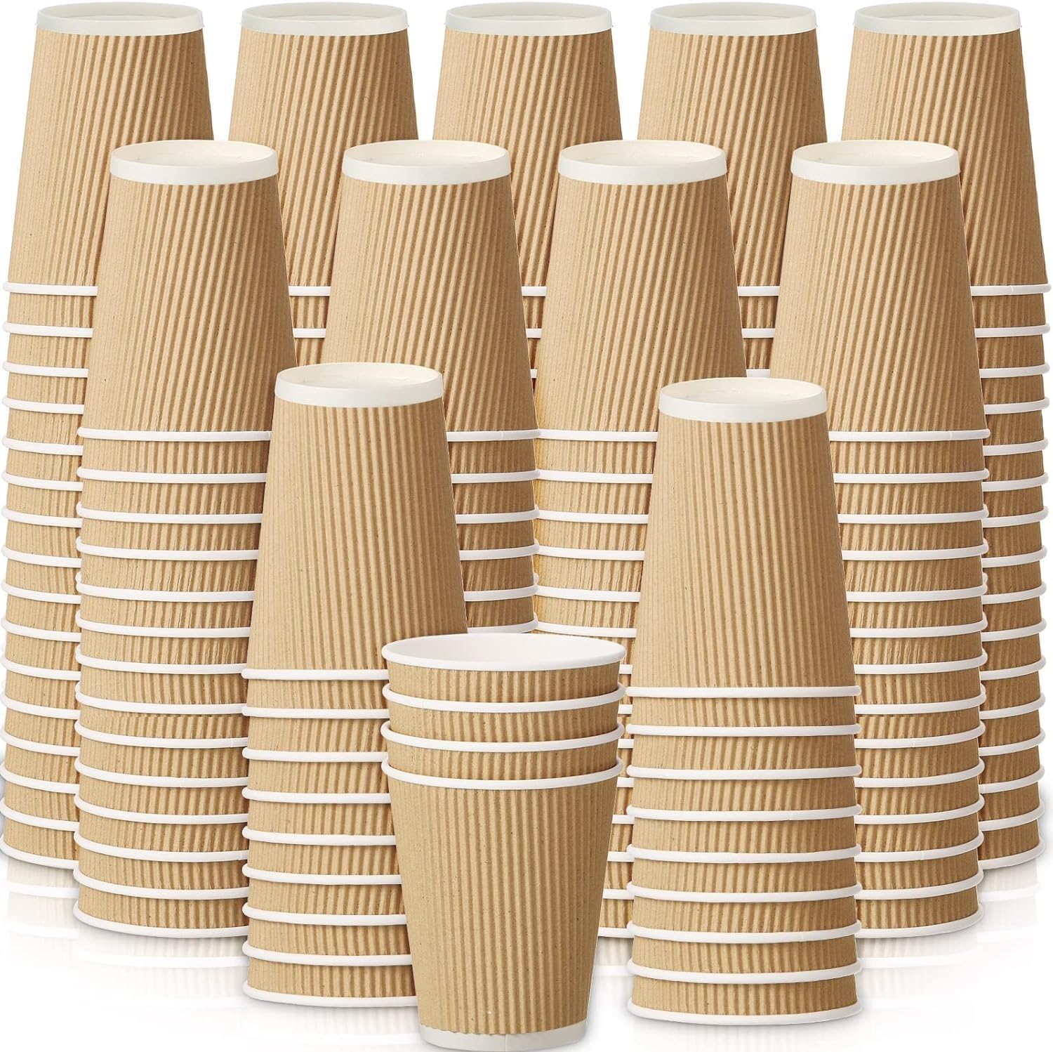 Silver Star Disposable Paper Coffee Cups | 12oz, 500 Pack | Leak-Proof ...