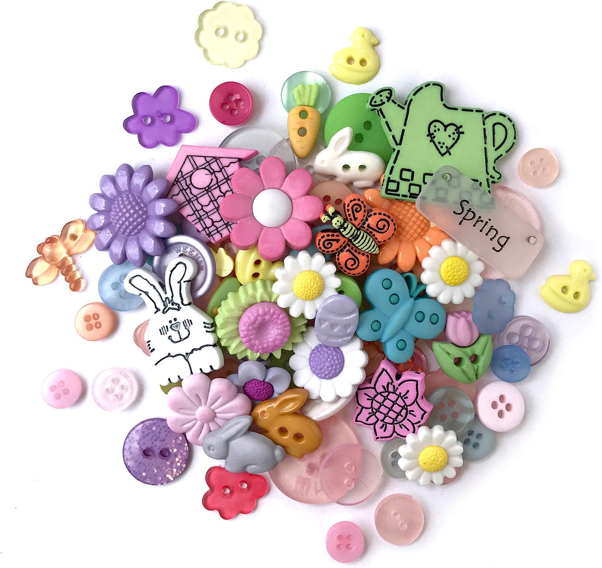 Amazon.com: Buttons Galore Craft & Sewing Buttons - Beach Summer Shades ...