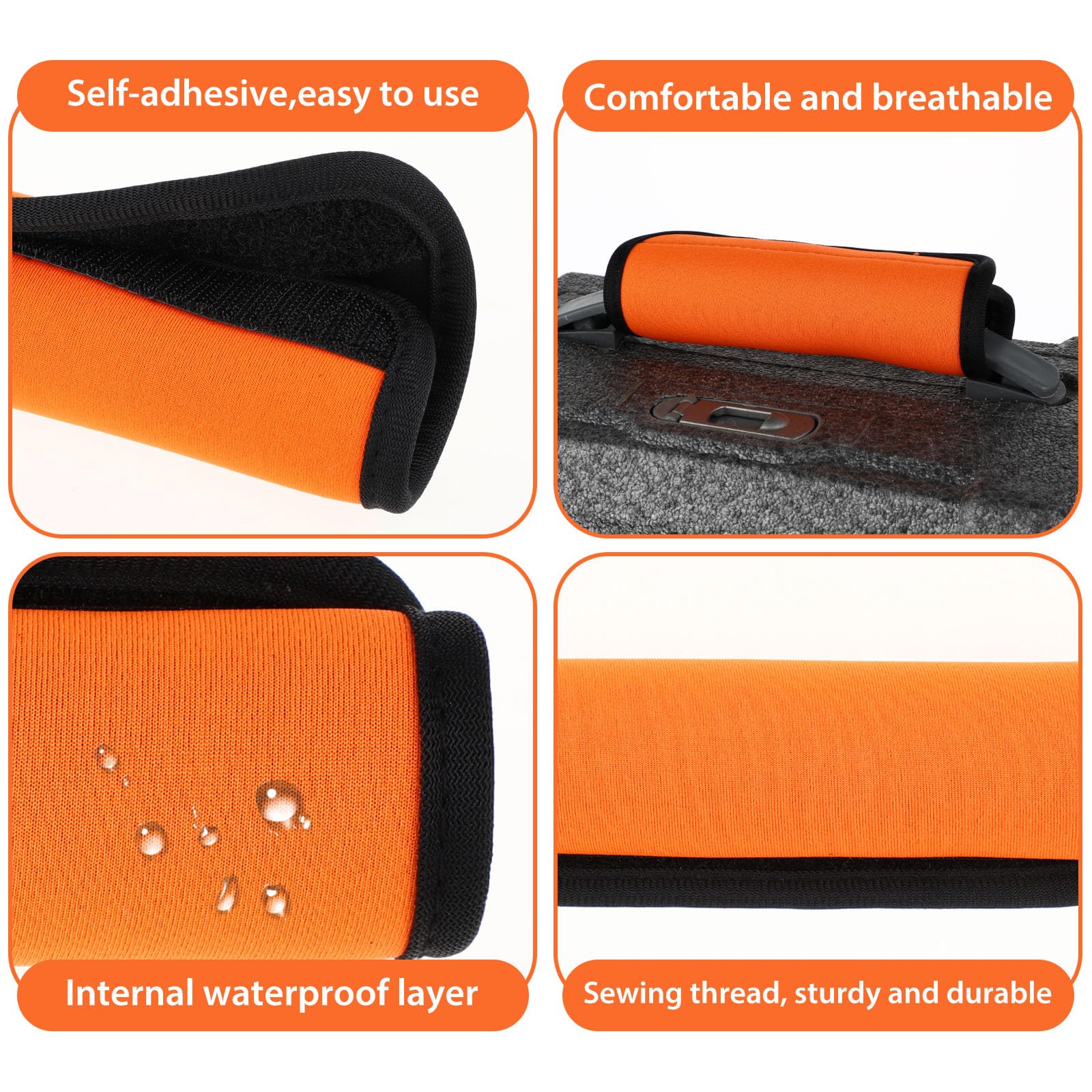 Snapklik.com : 2 Pack Luggage Handle Wraps For Suitcase, Bright Color ...