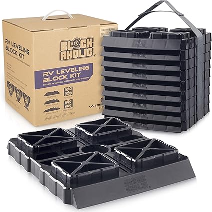 Amazon.com: Blockaholic 10 Pack Heavy Duty Stacking RV Leveling Blocks ...