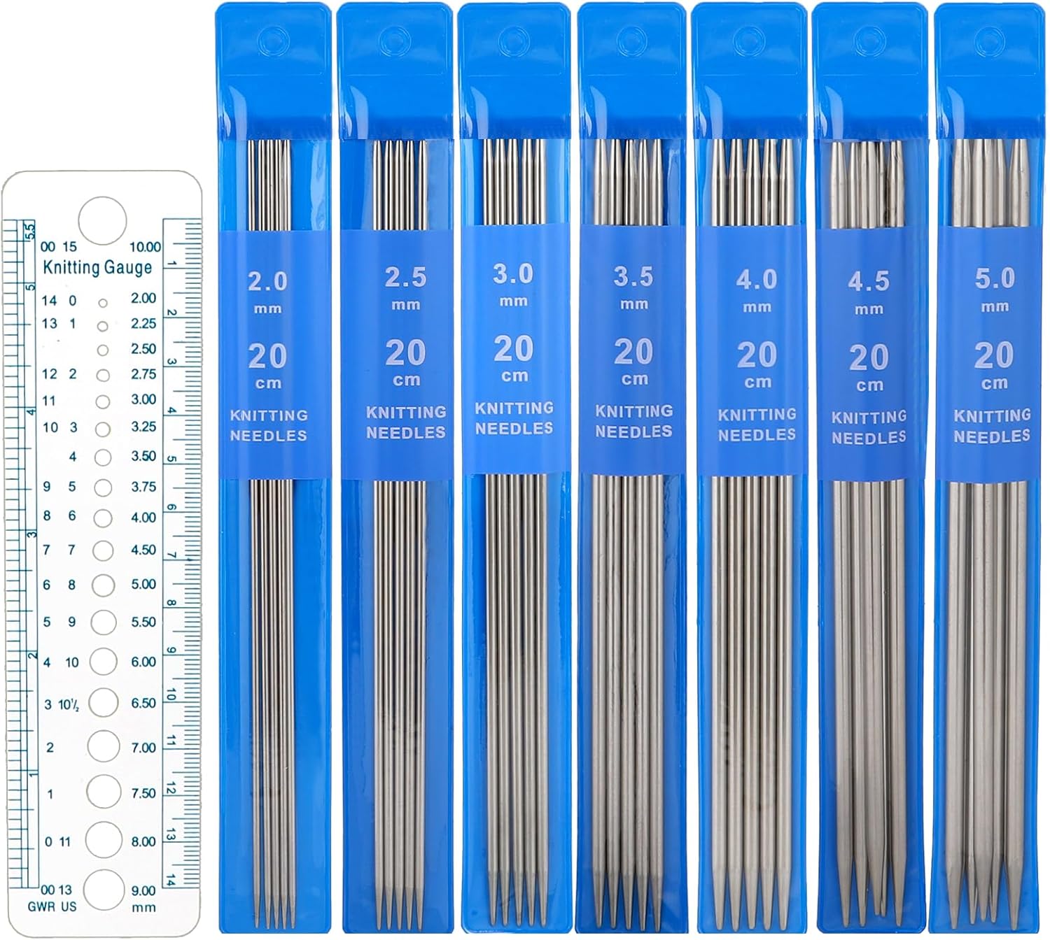 Amazon.com: 36 Pcs Double Pointed Knitting Needle Sets, 2 mm/2.5 mm/3 ...