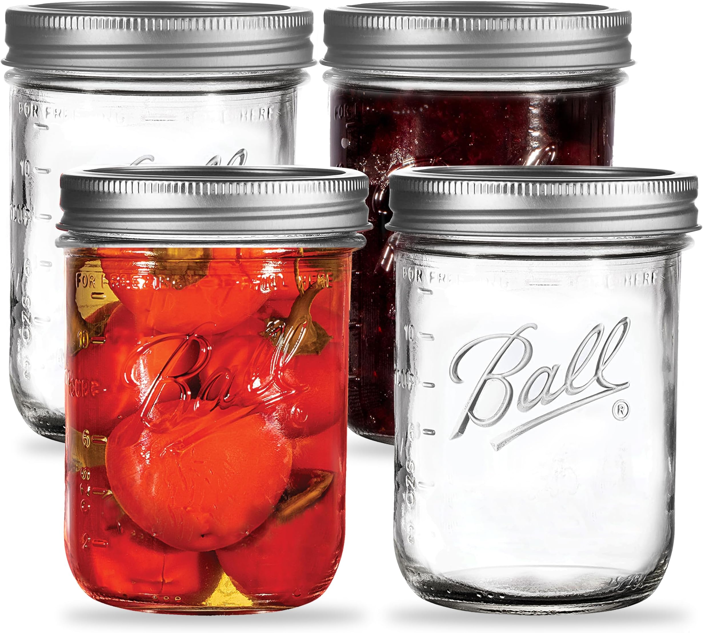 Amazon.com: Ball Mini 4 Oz Miniature Storage, 24 Jars, Clear : Home ...