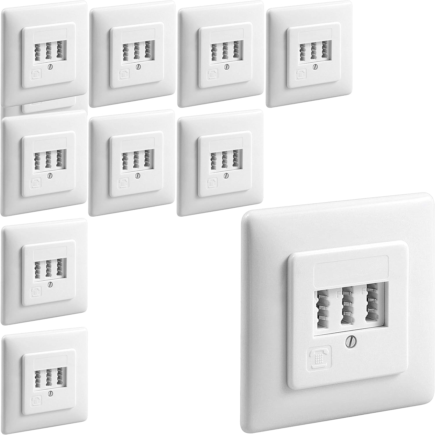 1aTTack Network Box Flush-Mounted Socket for Cat5 Cat5e Cat6 Cat7 Cat8 ...