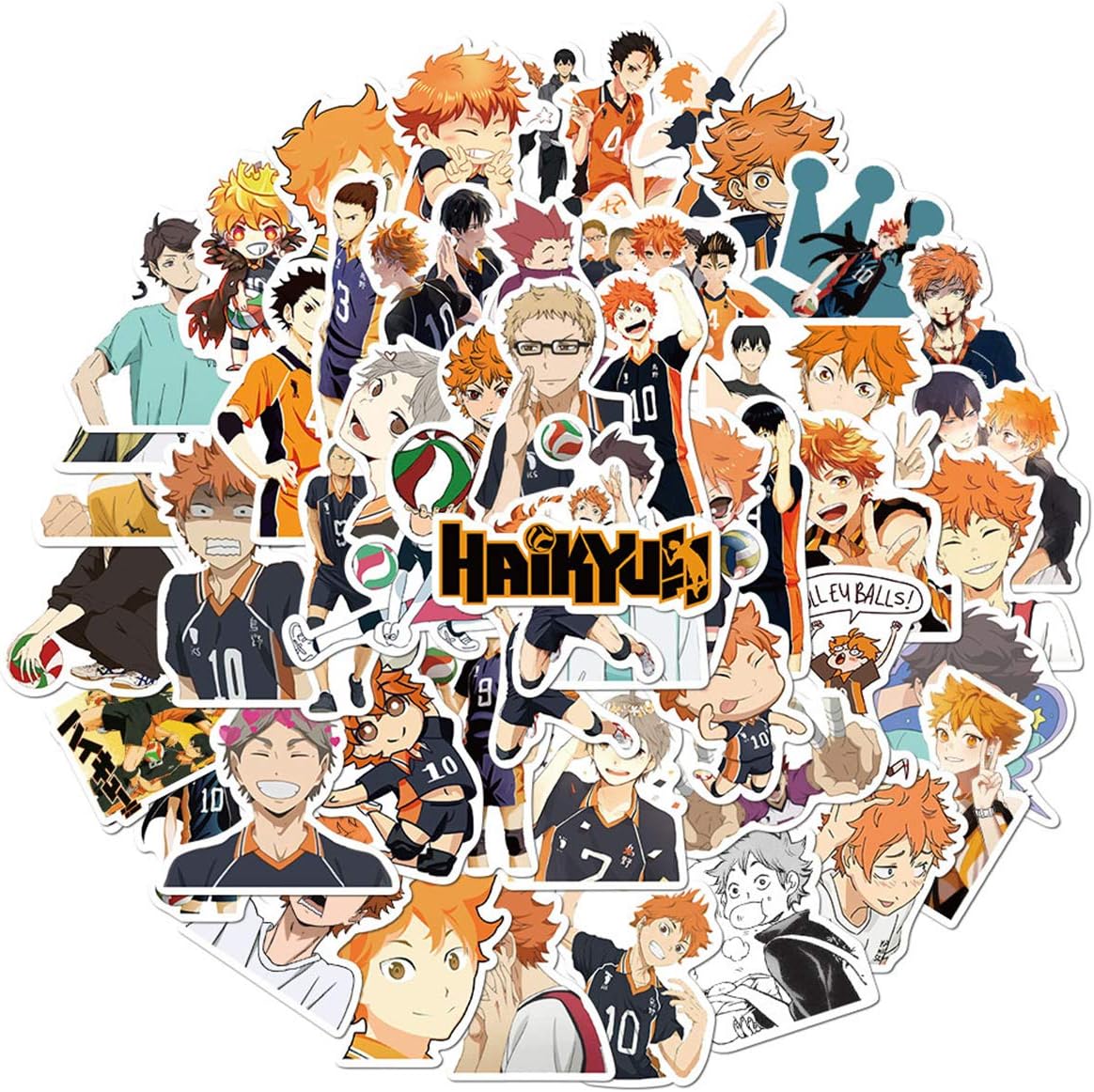 Amazon.com: Haikyuu Sticker Pack of 50 Stickers - Waterproof Durable ...