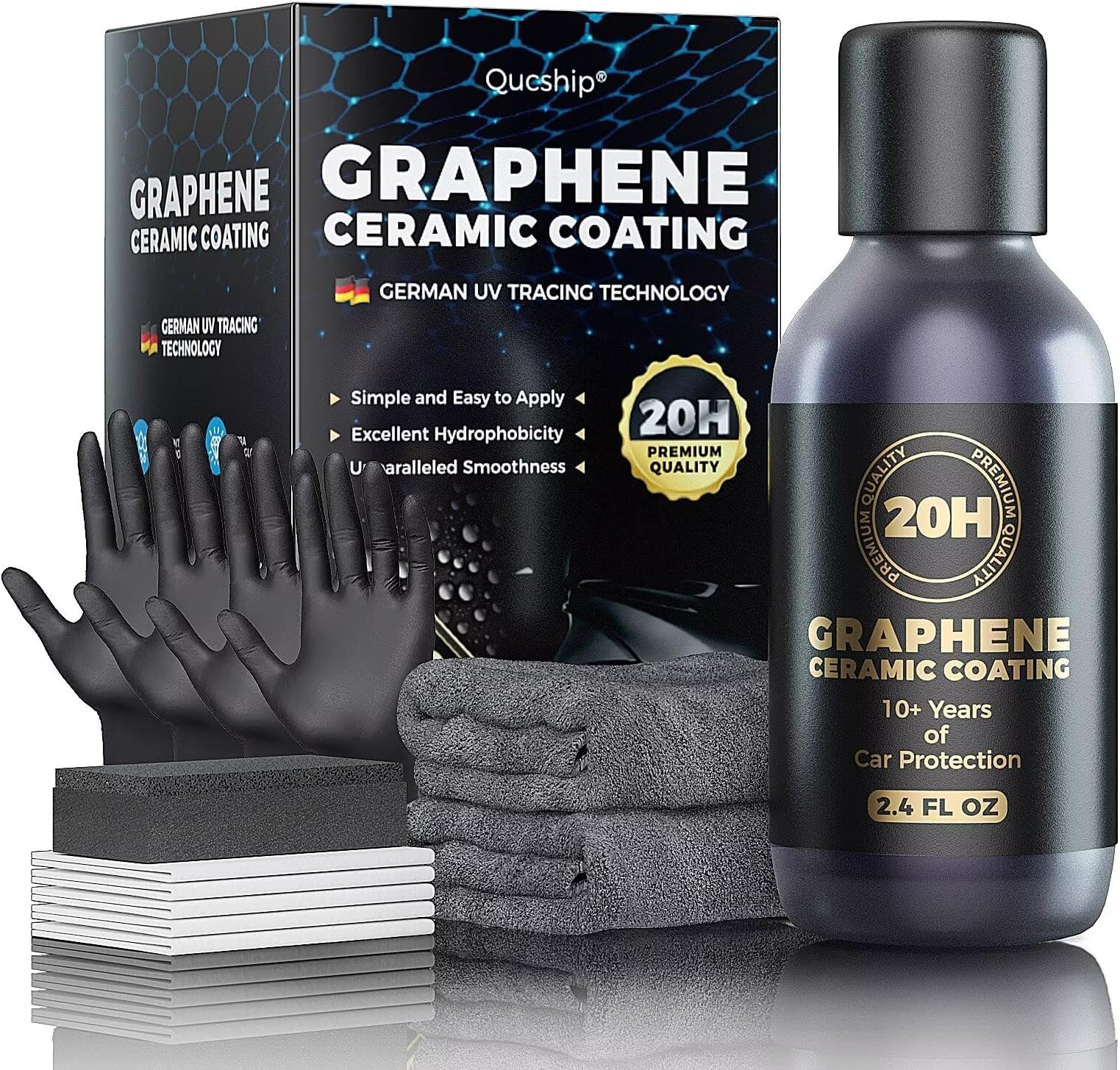 20H Advanced Nano Graphene Ceramic Coating for Cars (10+ Yrs Protection ...