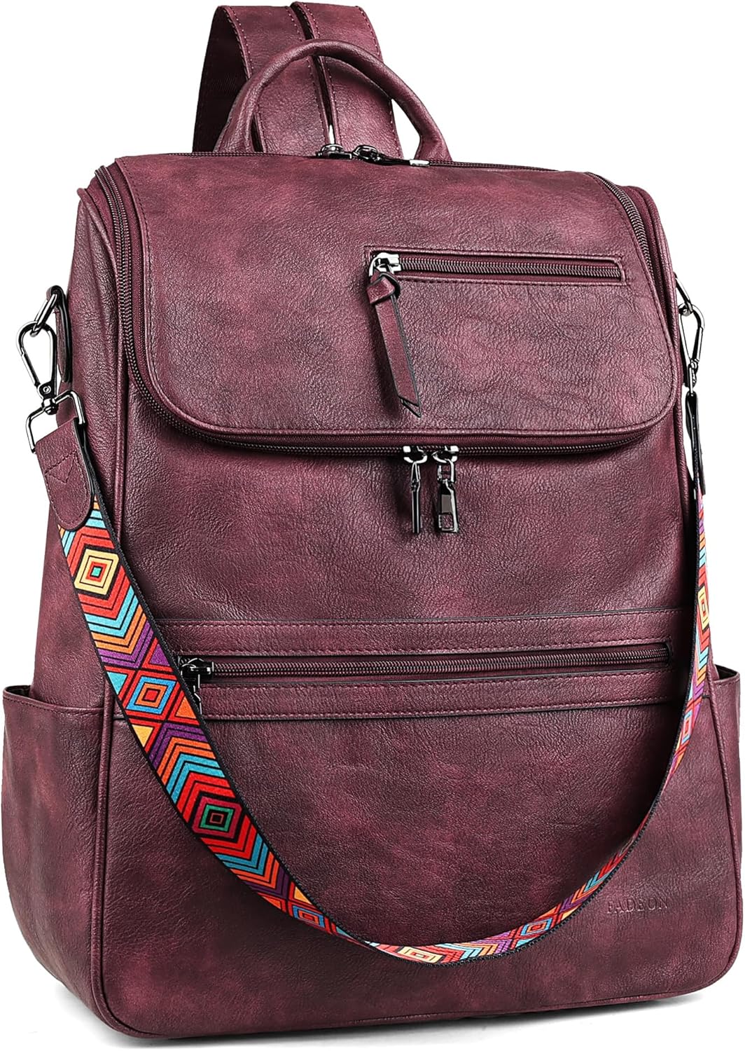 Amazon.com: FADEON Laptop Backpack for Women Leather Travel Backpack ...