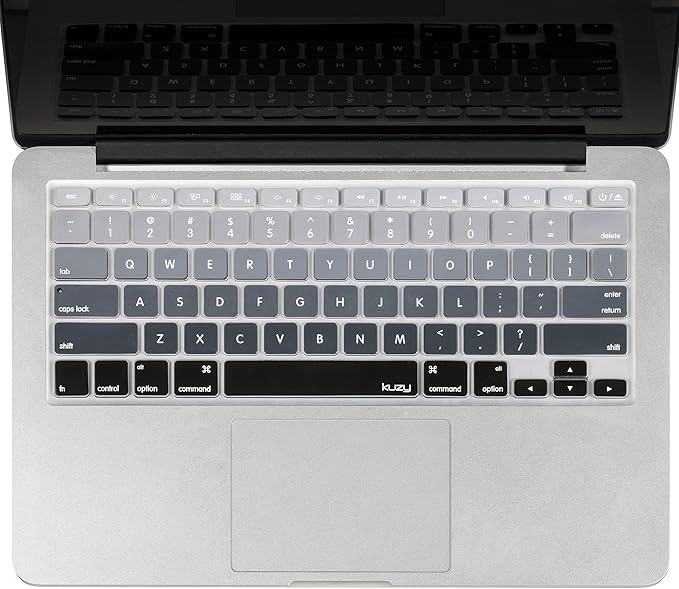 Amazon.com: Kuzy Gray Ombre Colors Keyboard Cover Silicone Skin for Pro ...