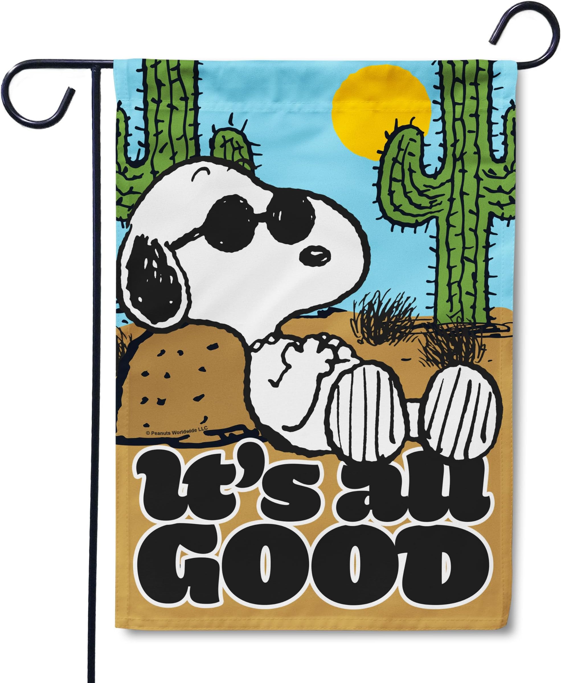 Amazon.com : Flagology, PEANUTS® It's All Good Snoopy – Garden Flag 12. ...