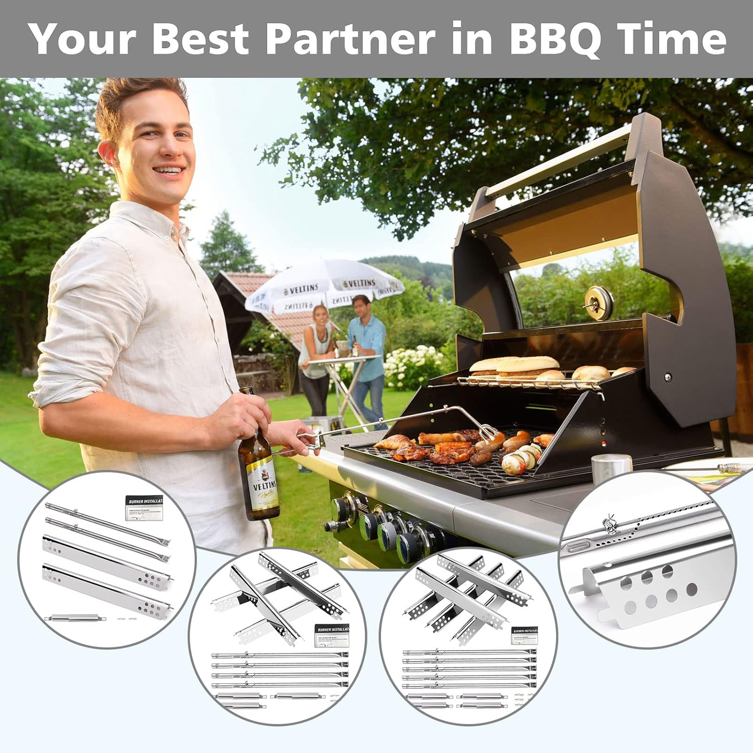 Piezas de repuesto para parrilla Char-Broil Performance de 5 quemadores ...