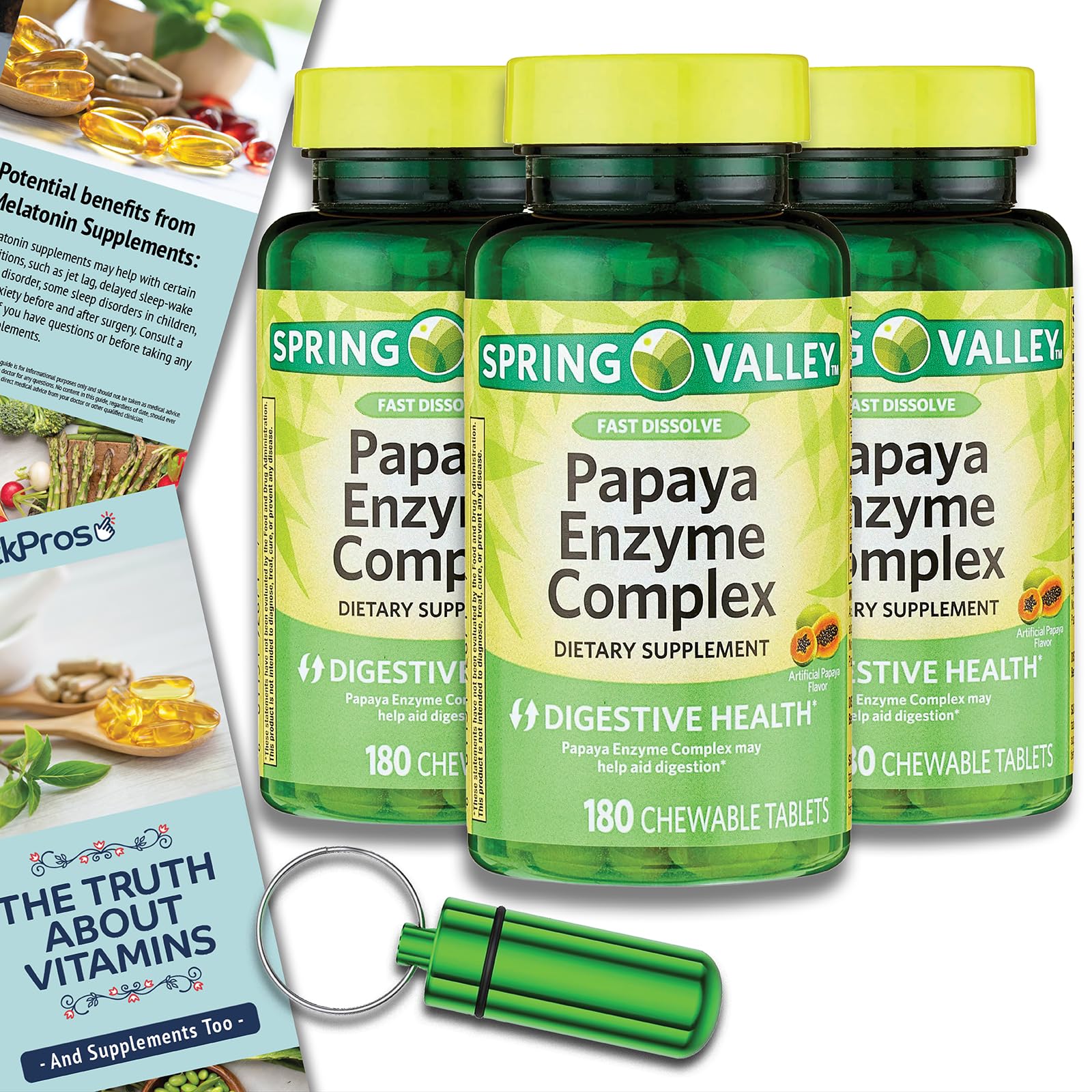 Snapklik.com : Spring Valley Papaya Enzyme Complex Chewable Tablets ...