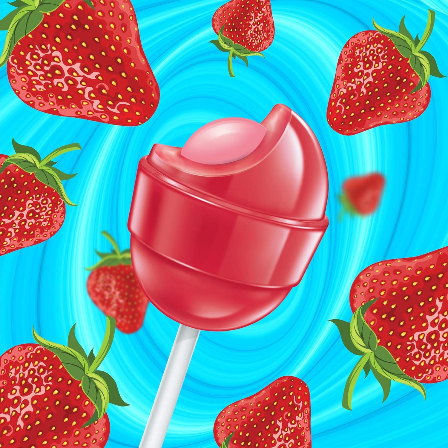 Buy Colombina Bon Bon Bum Strawberry Bubble Gum Lollipops (48 Pops ...