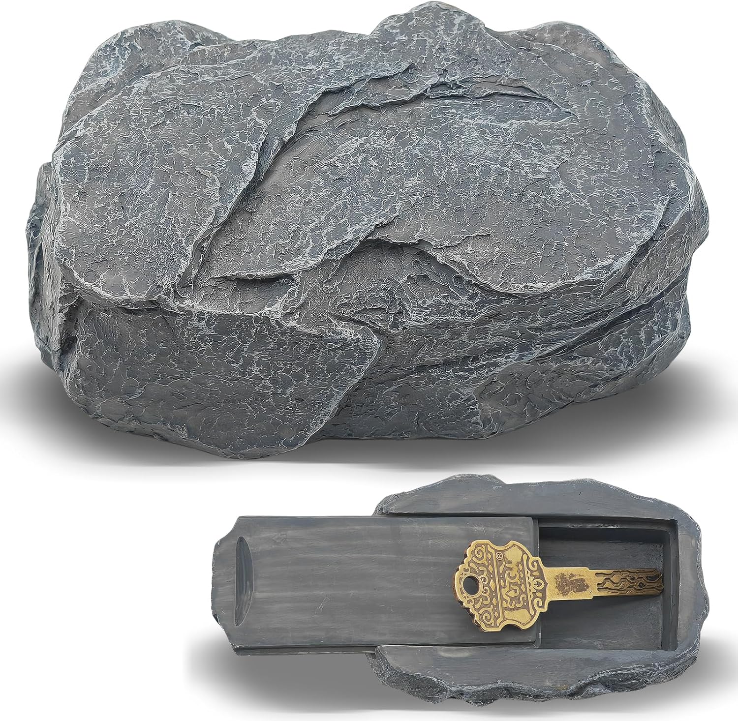 Hide a Key Outside - Fake Rock - Compact Stone Design, Sun-Protected Resin Material - Perfect ...