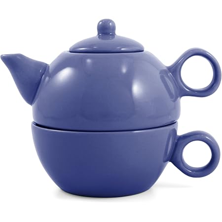 Amazon.com | Royal Blue Tea For One Teapot & One Cup Tea for Me Pot ...