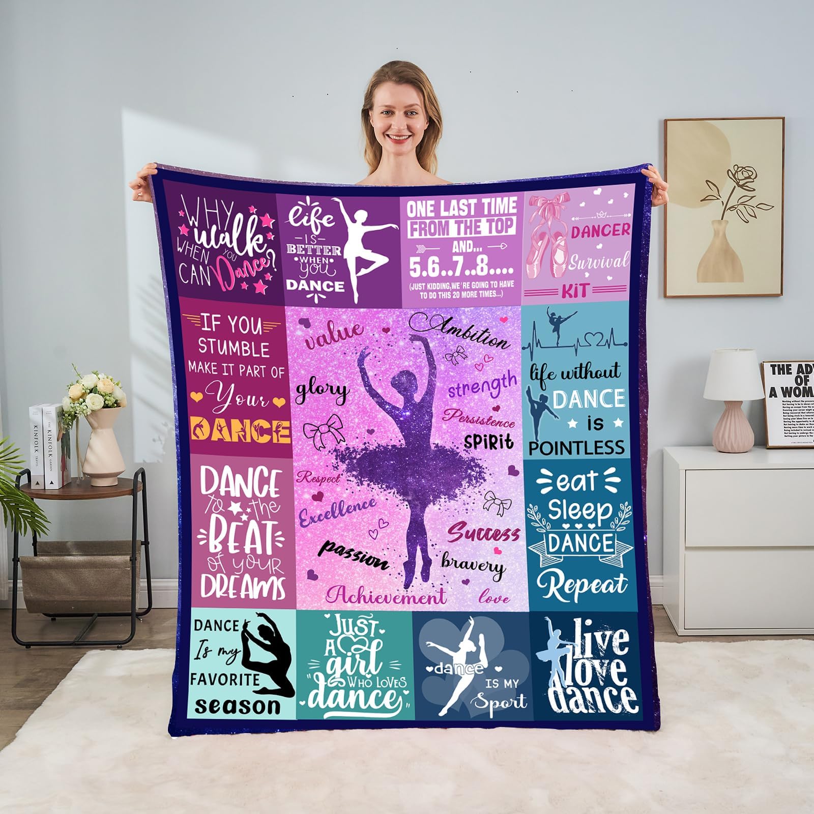 Amazon.com: LGULDZ Dancer Gifts for Girls Dancer Blanket Best Dance ...