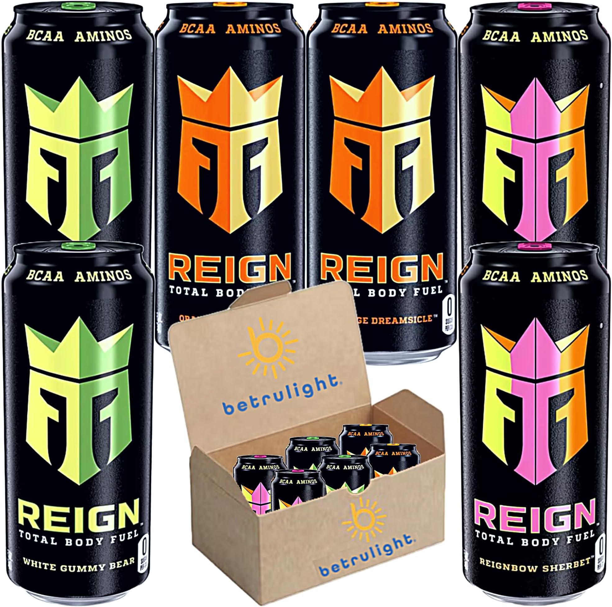 Amazon.com: Reign Energy Drinks | Body Fuel, Variety Pack of Reignbow ...