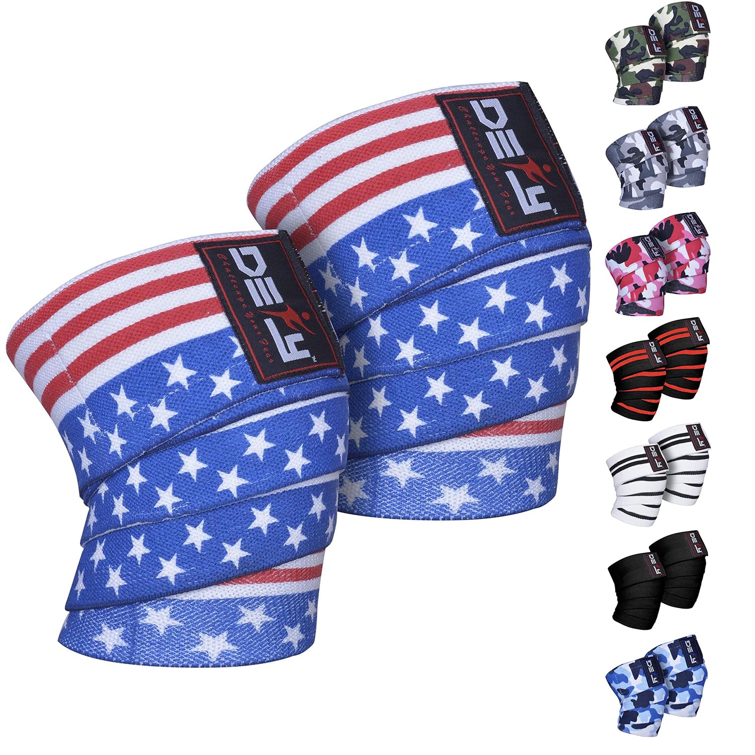 Amazon.com: DEFY Sports' Knee Wraps for Weightlifting - Provides Knee ...