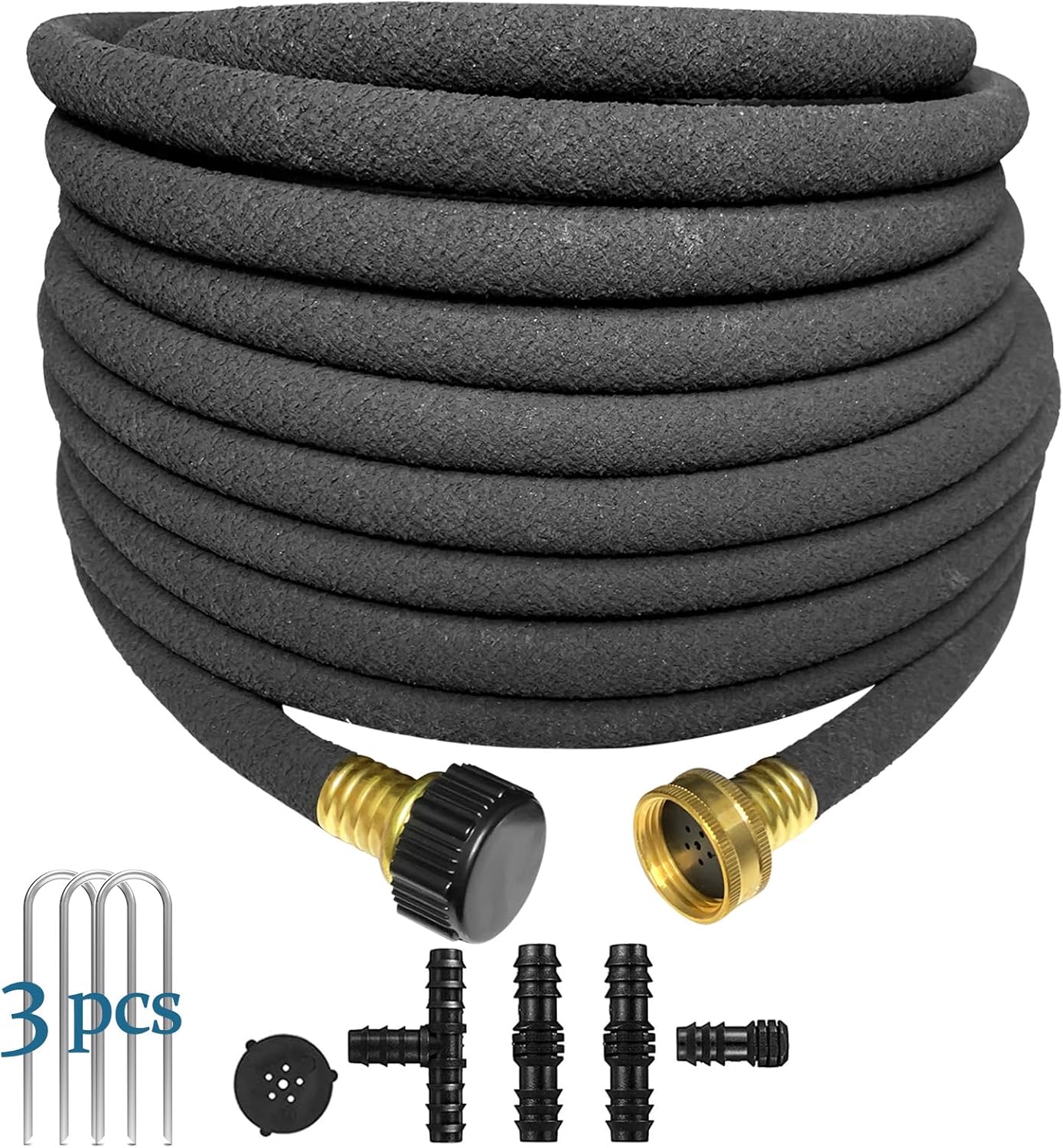 Amazon.com : Gnimihz Soaker Hose 25ft with Drip Irrigation Fittings Kit ...