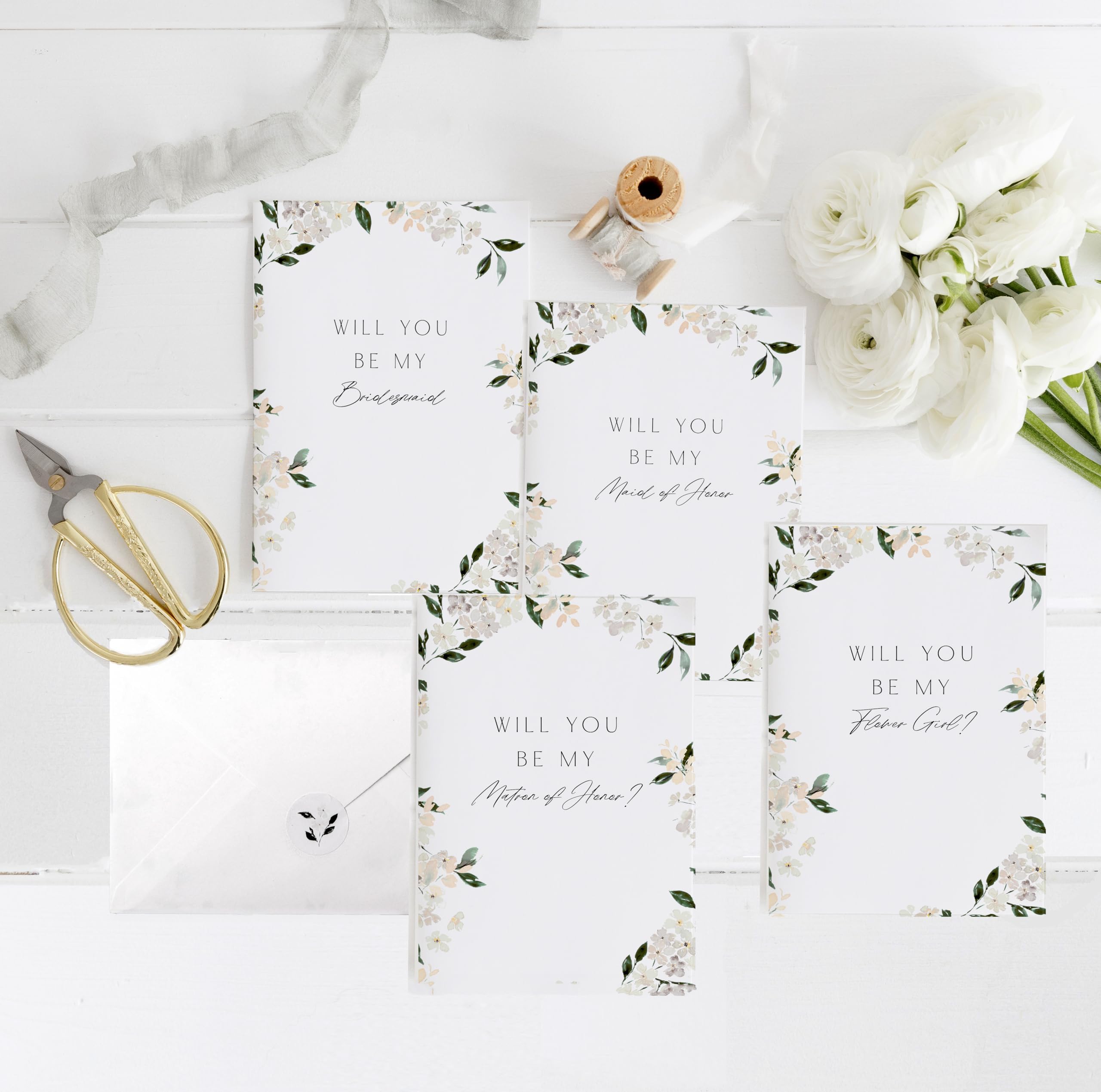 Amazon.com : JarThenaAMCS Bridesmaid Proposal Cards 8Pcs Will You Be My ...