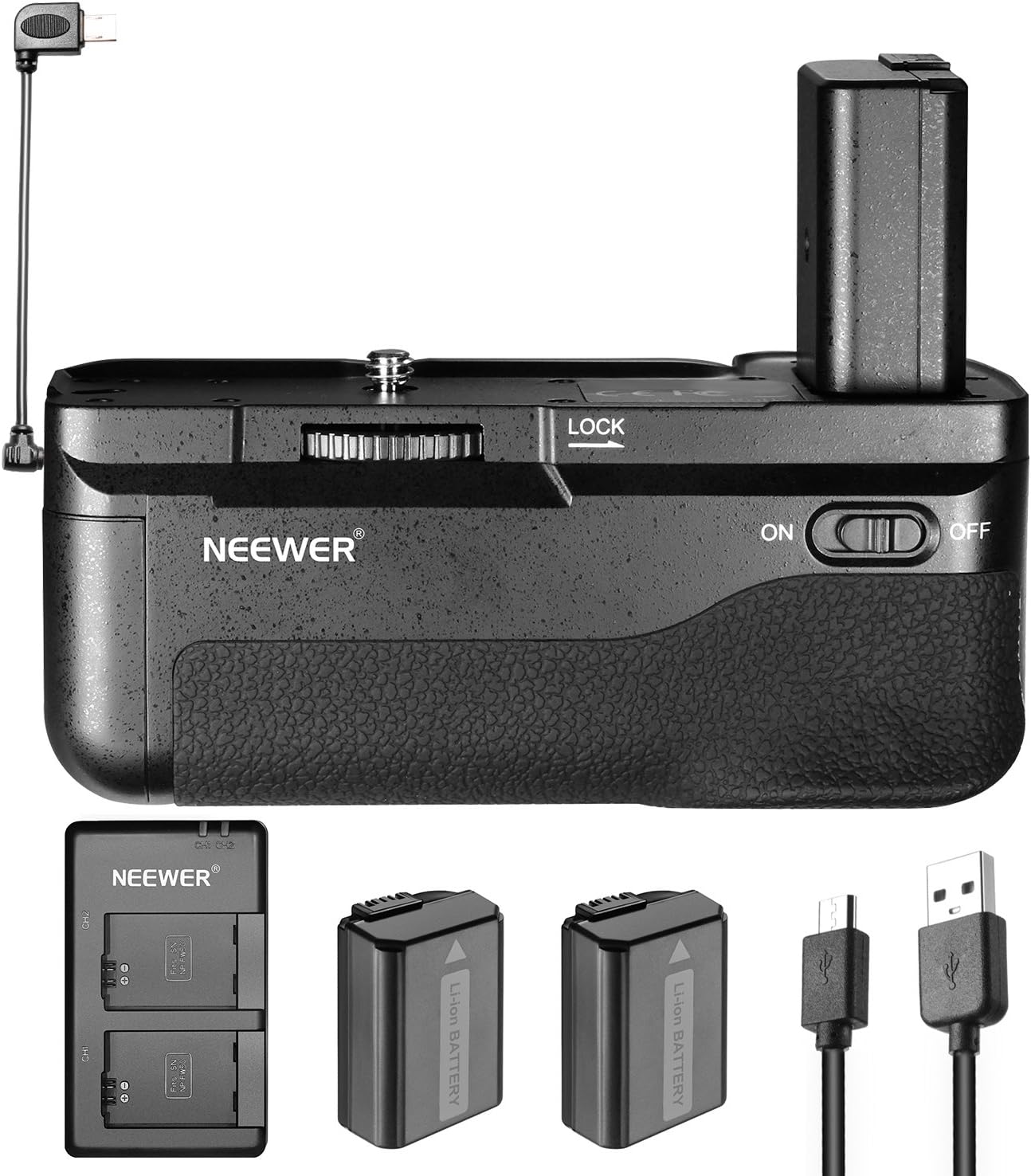 Amazon.com : Neewer Vertical Battery Grip with Shutter Release Button ...