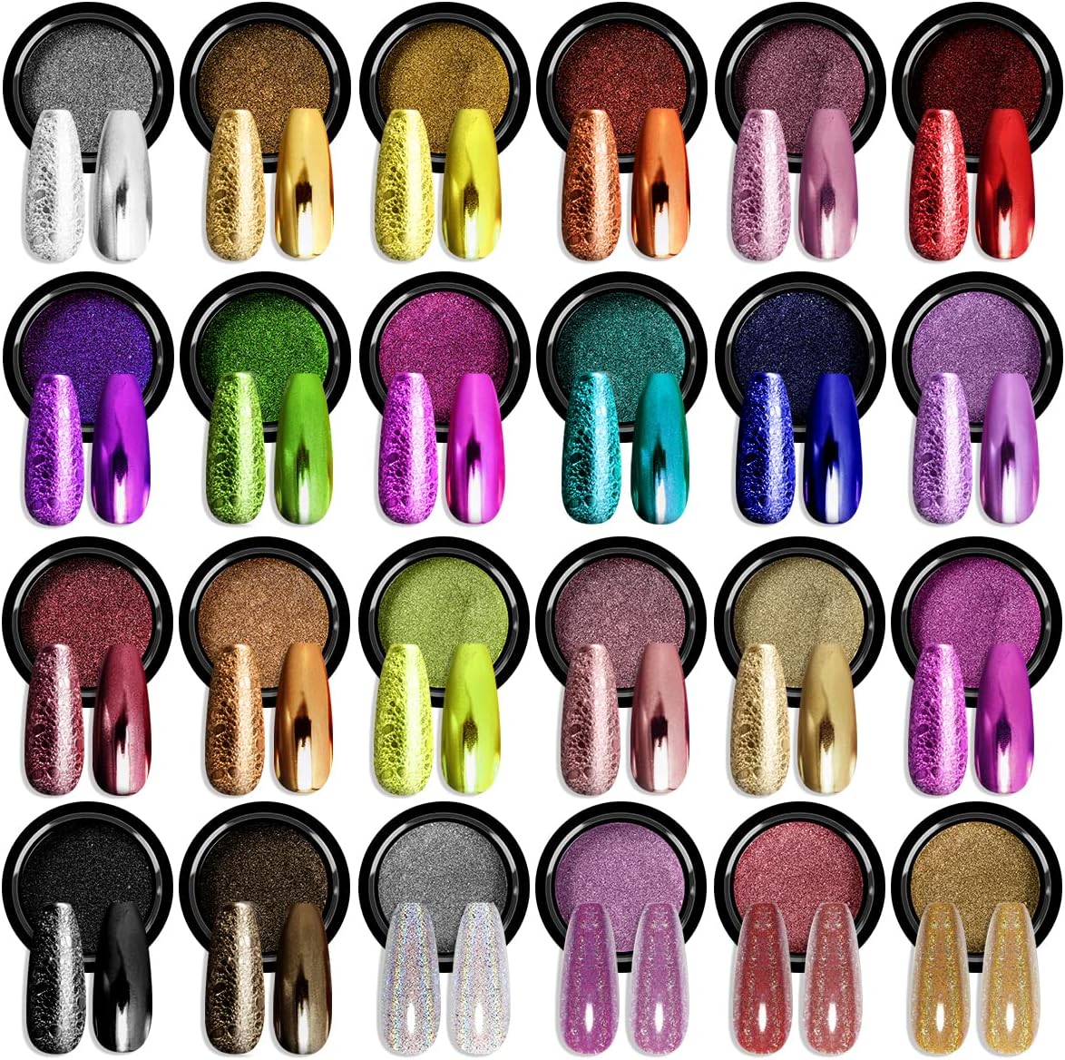 Amazon.com : Saviland Silver Liquid Chrome Nails: Metallic Silver ...