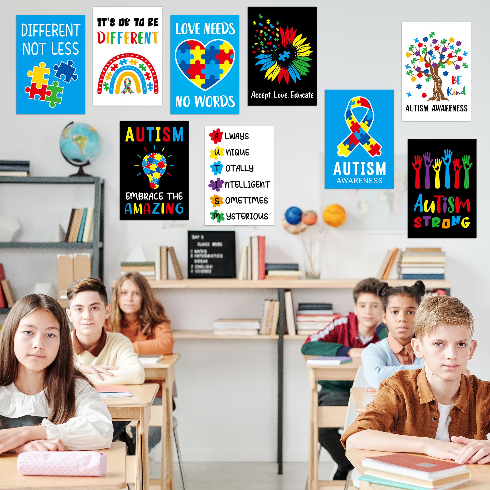 Snapklik.com : Autism Awareness Poster Set - 9Pcs Autism Awareness ...