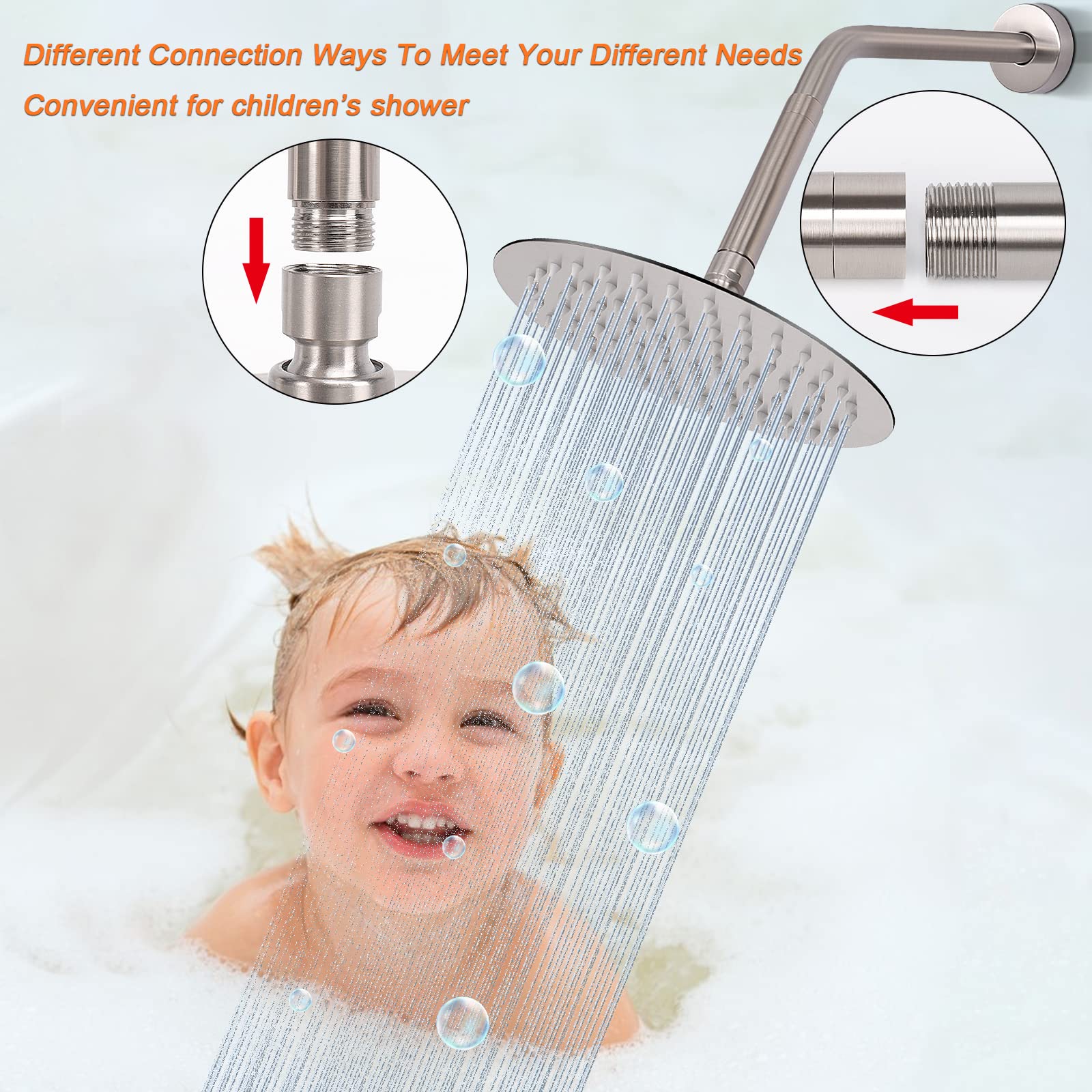 Snapklik.com : HarJue Shower Head Extension Arm, Shower Extender Water ...