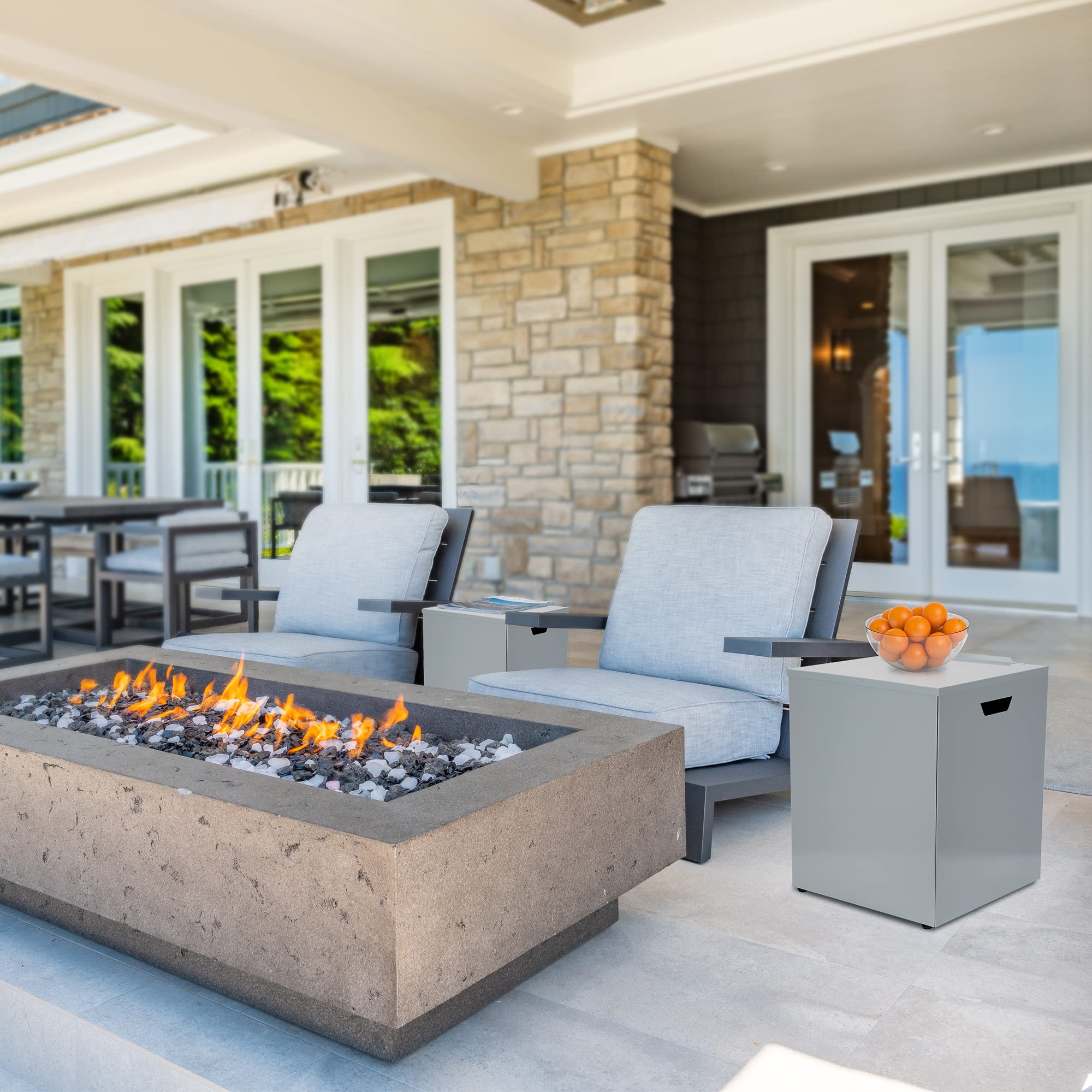 Stanbroil Propane Tank Hideaway Table for Standard 20lb Gas Tank Fire ...