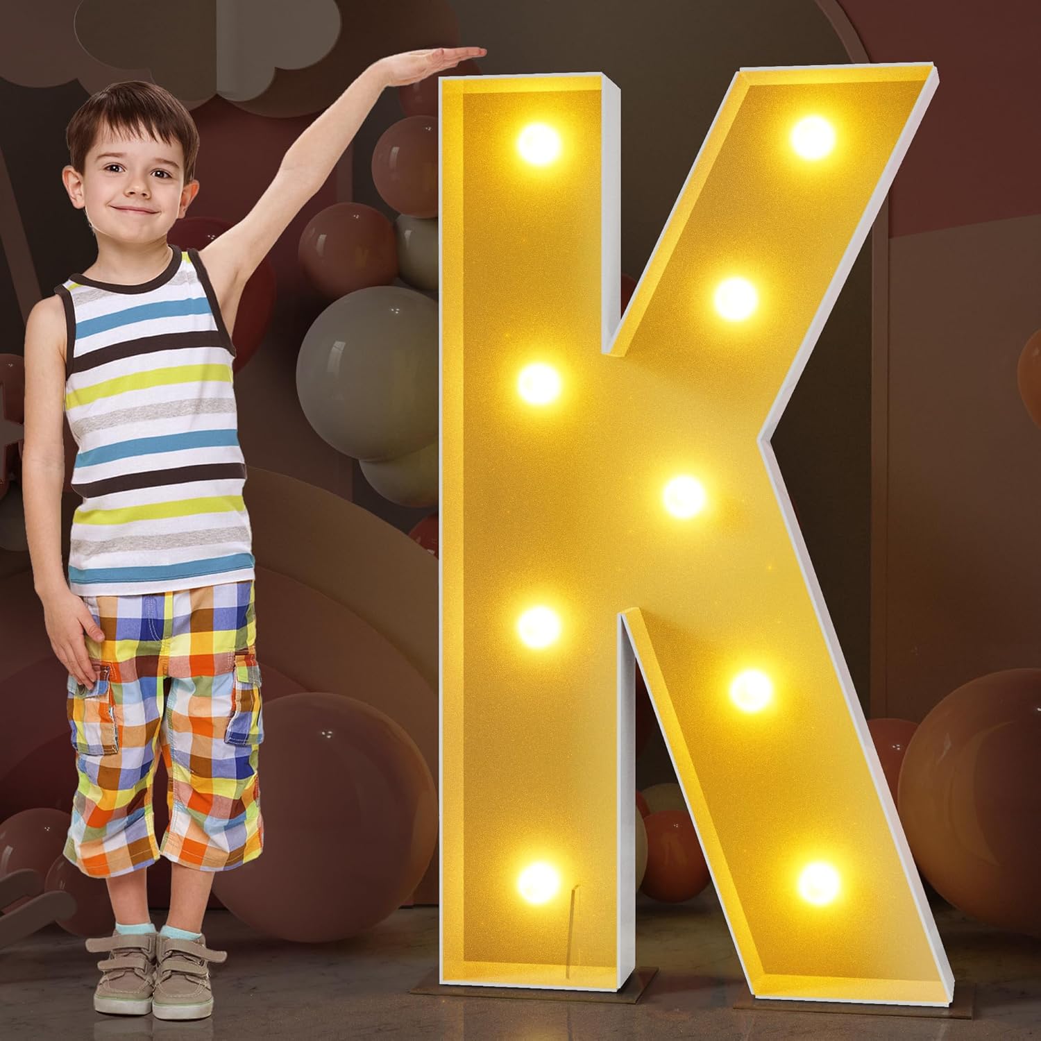 Amazon.com: Xiomot 4FT Marquee Light Up Letters Mosaic Large Letters K ...