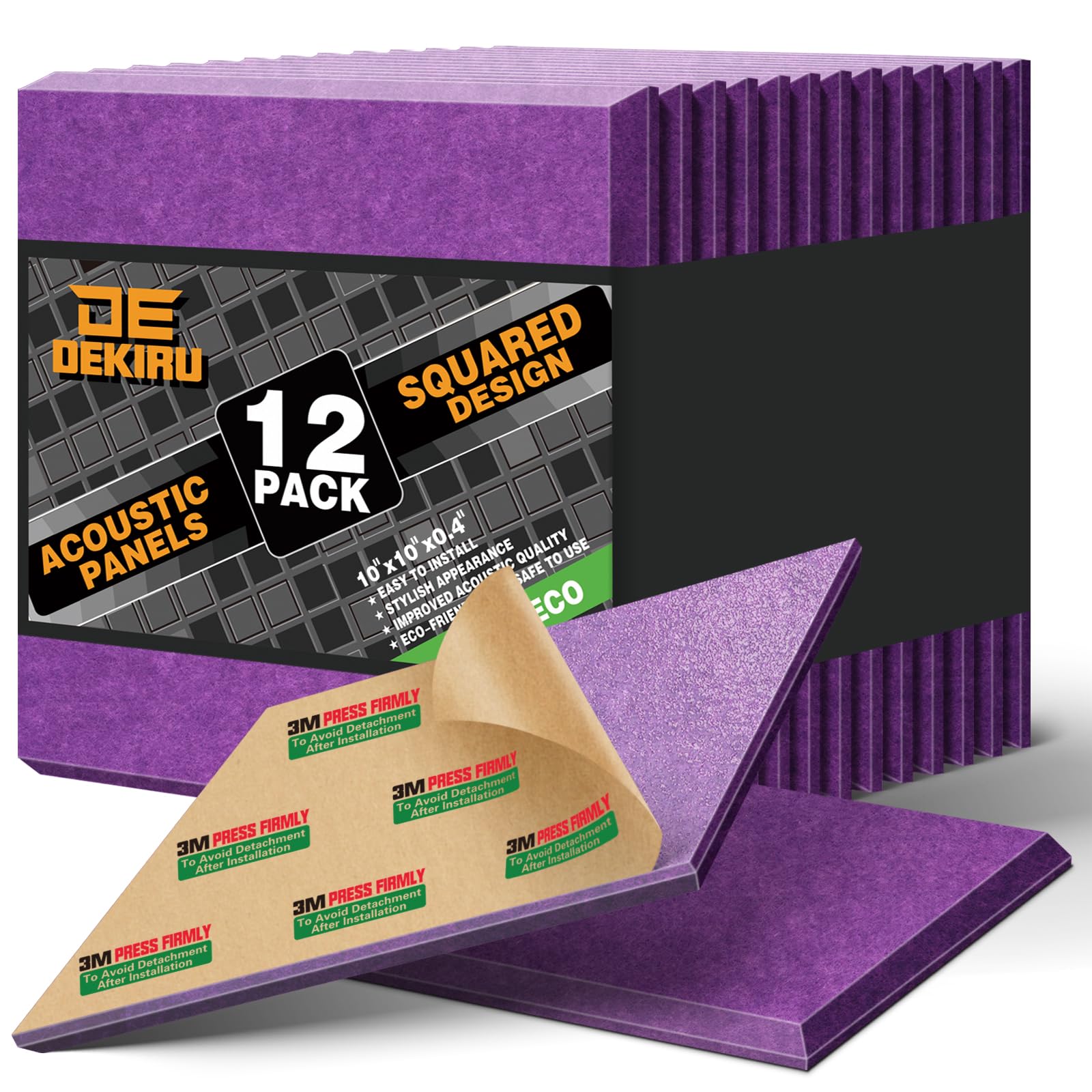 Amazon.com: DEKIRU 12 PACK Acoustic Panels, Sound Proof Foam Panels ...