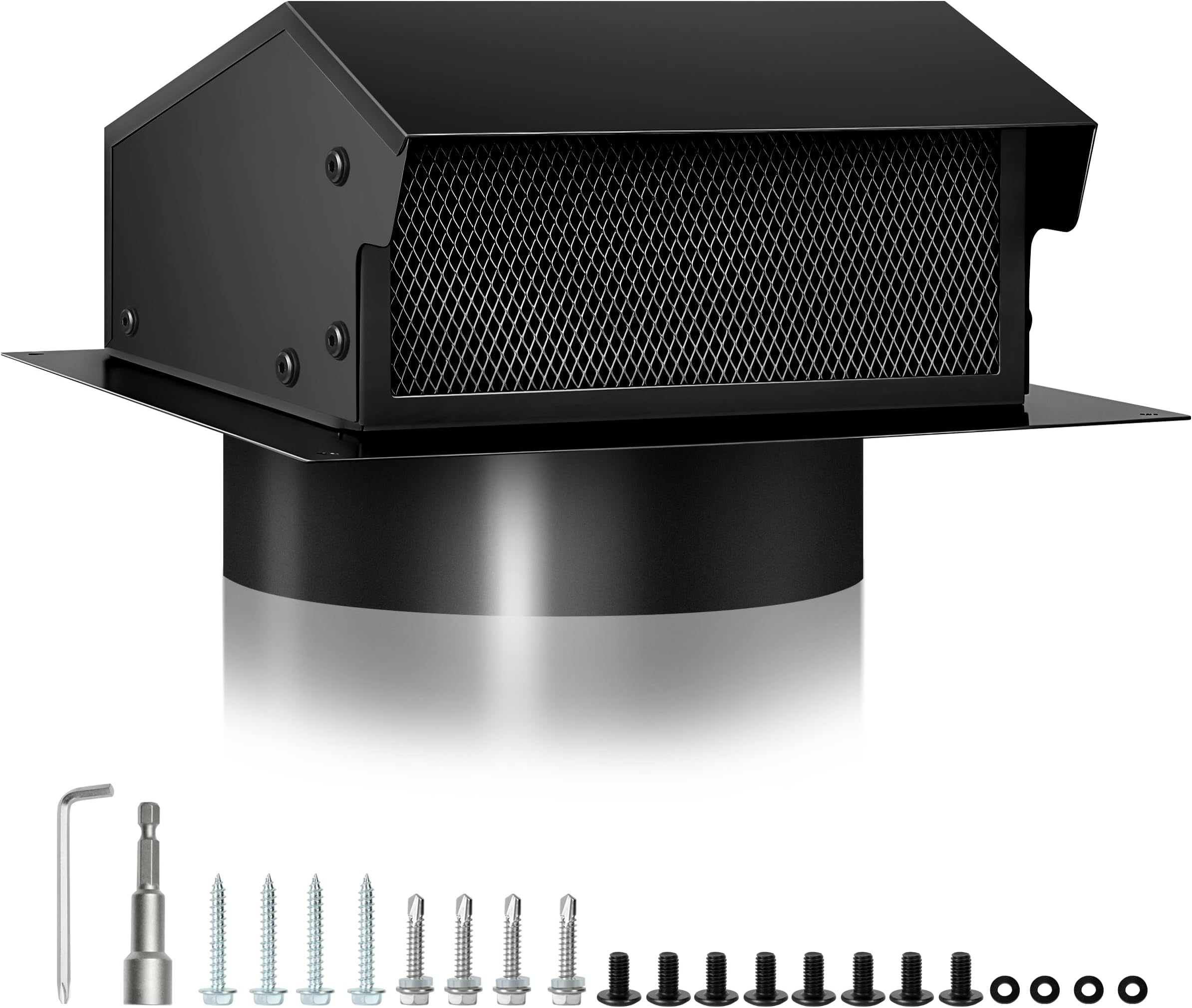 Builder's Best 84035 Galvanized Steel Roof Vent Cap with Damper ...