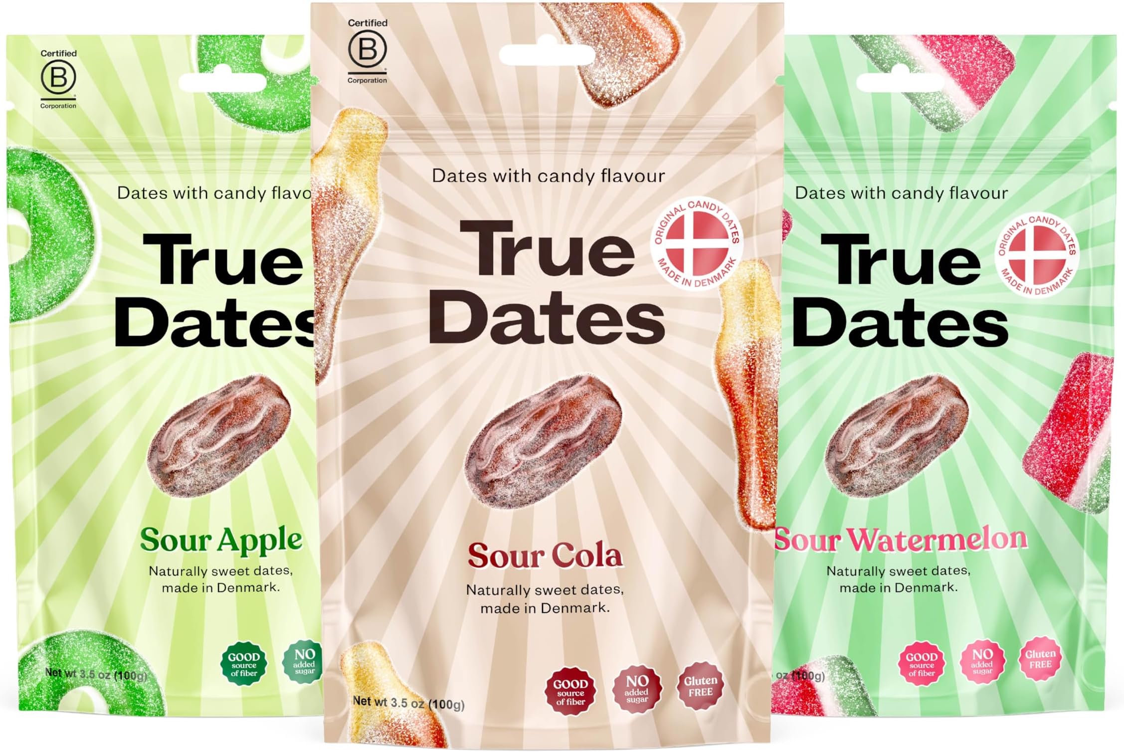 Amazon.com: Candy Dates, Sour Flavor Variety, 3-3.5 Ounce Bags (Sour ...