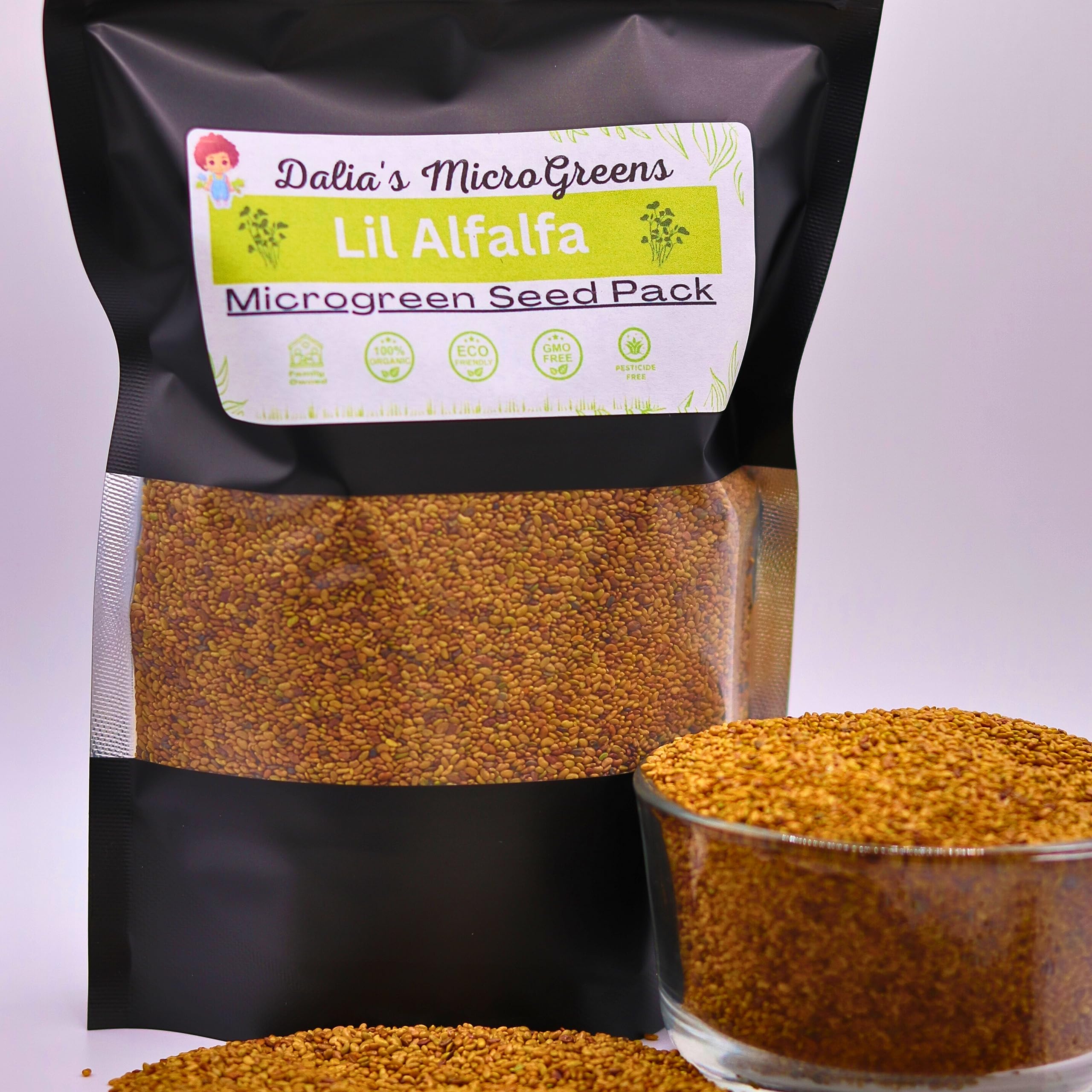Organic Alfalfa Seeds, Microgreens, Sprouts, Non-GMO - High Germination ...