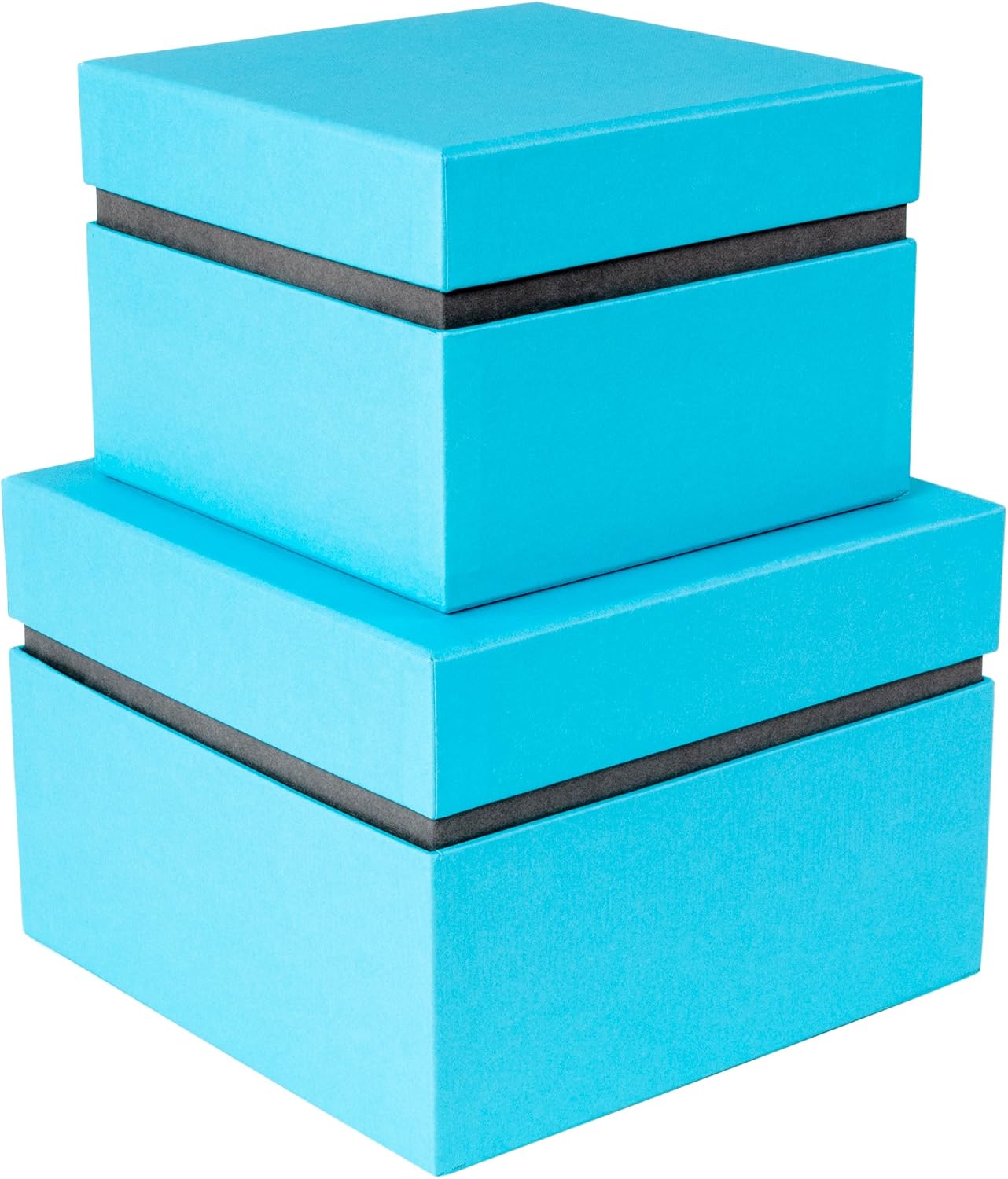 Amazon.com: Bigso Alva Storage Boxes with Floating Lids, Blue/Grey, Set ...