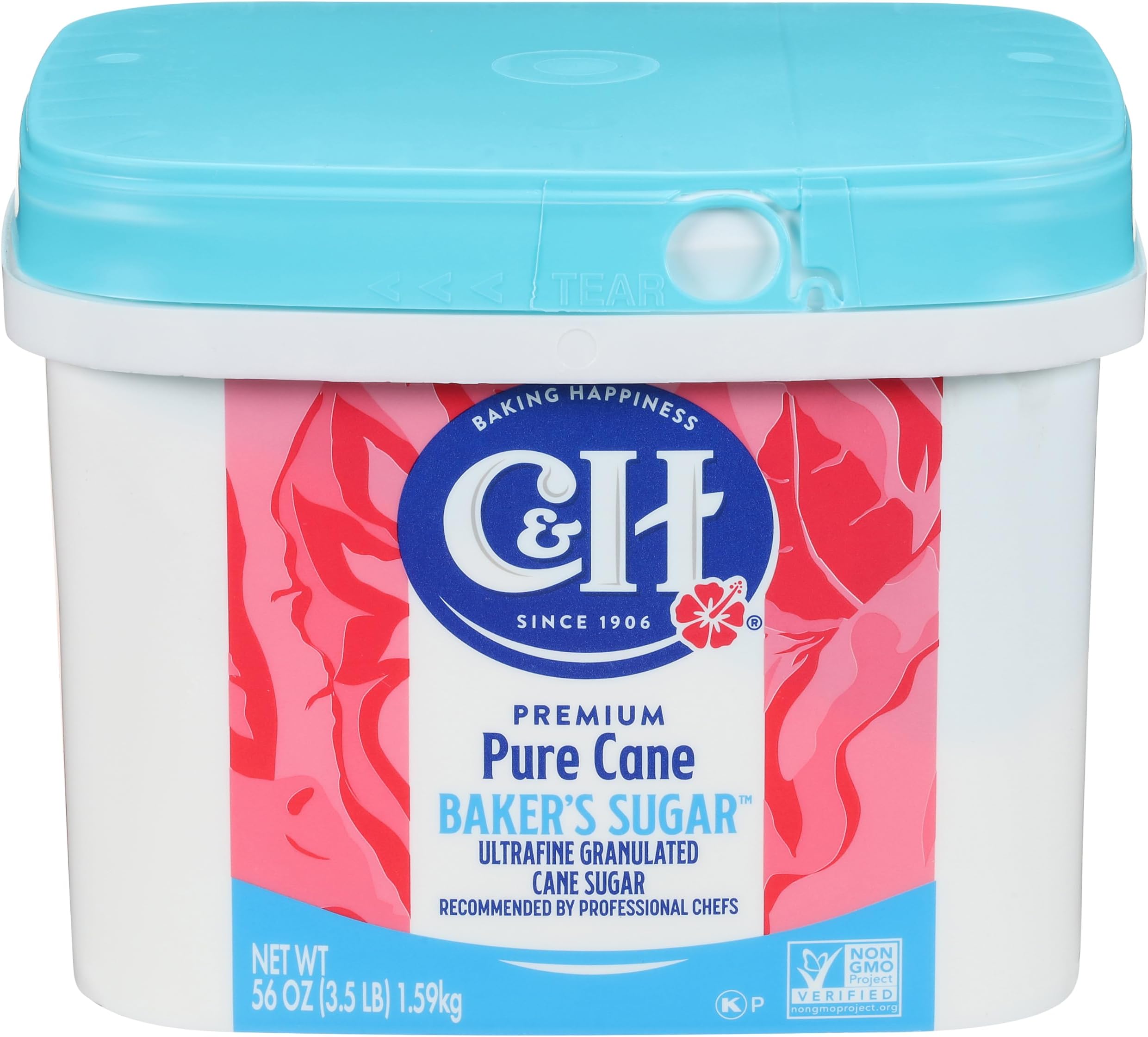 Amazon.com: C&H Premium Pure Cane Granulated Sugar, 20 OZ Canister ...