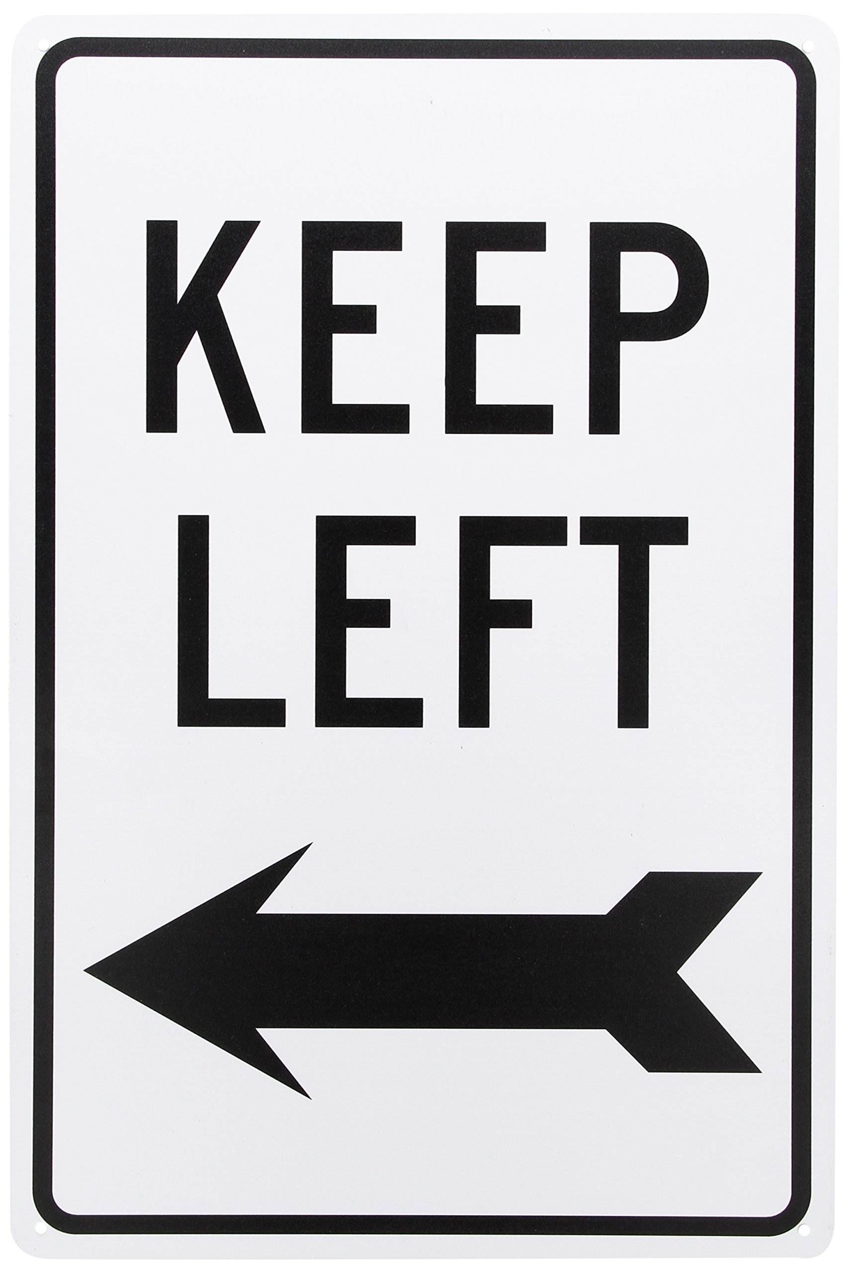 Snapklik.com : NMC TM28G KEEP LEFT Sign 12 In X 18 In High Intensity ...