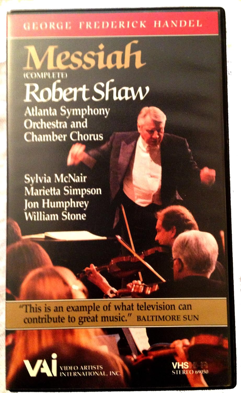 Amazon.com: Messiah (Complete) [VHS] : Robert Shaw, Sylvia McNair ...