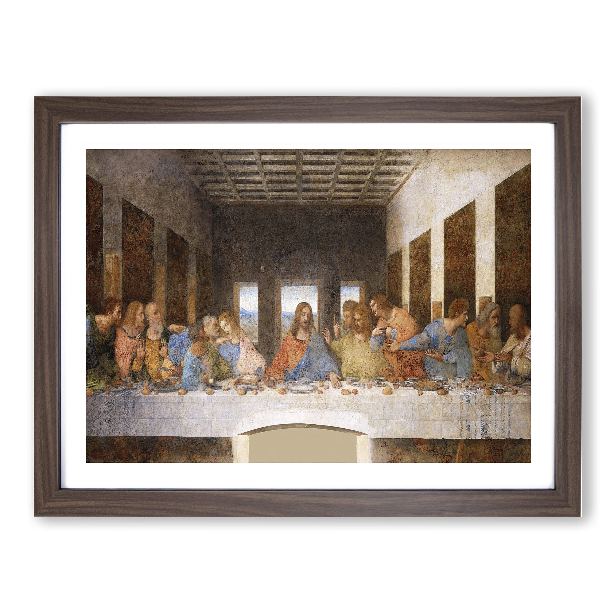Leonardo Da Vinci The Last Supper Classic Painting Framed Wall Art ...