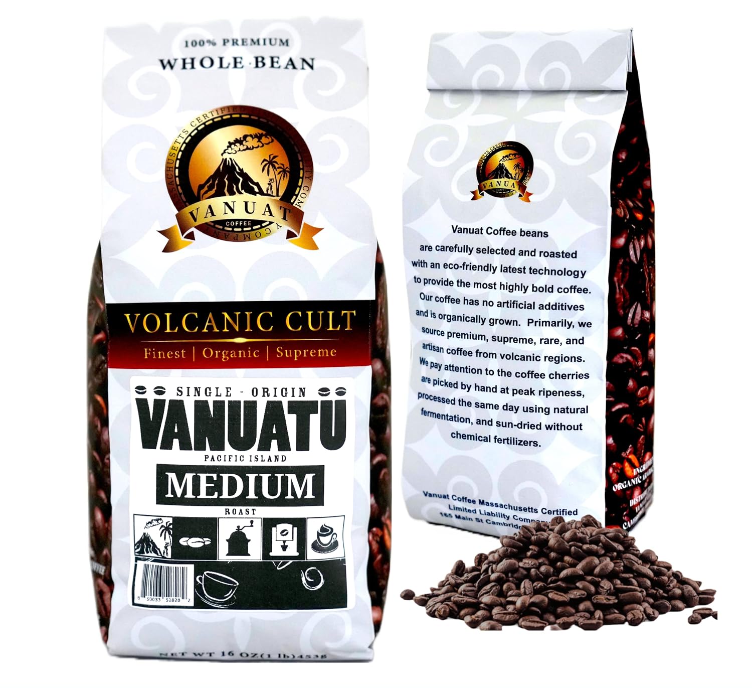 Amazon.com : VANUAT Volcanic Organic Supreme Finest Artisan Coffee ...
