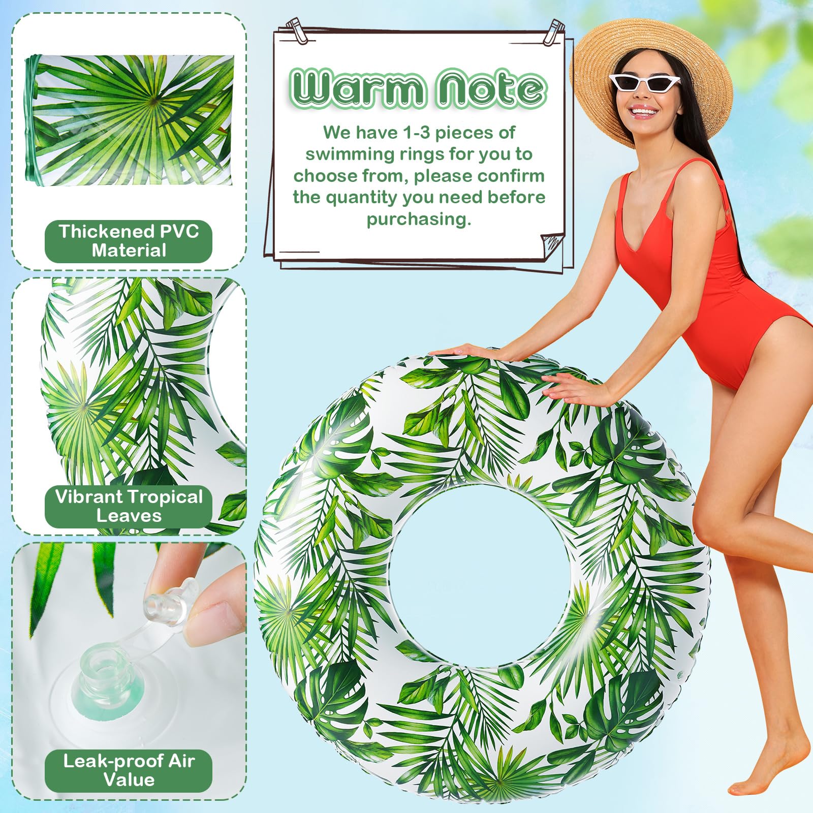 Snapklik.com : 1 Pcs Jumbo Swimming Ring Pool Float 47.24 Inch ...