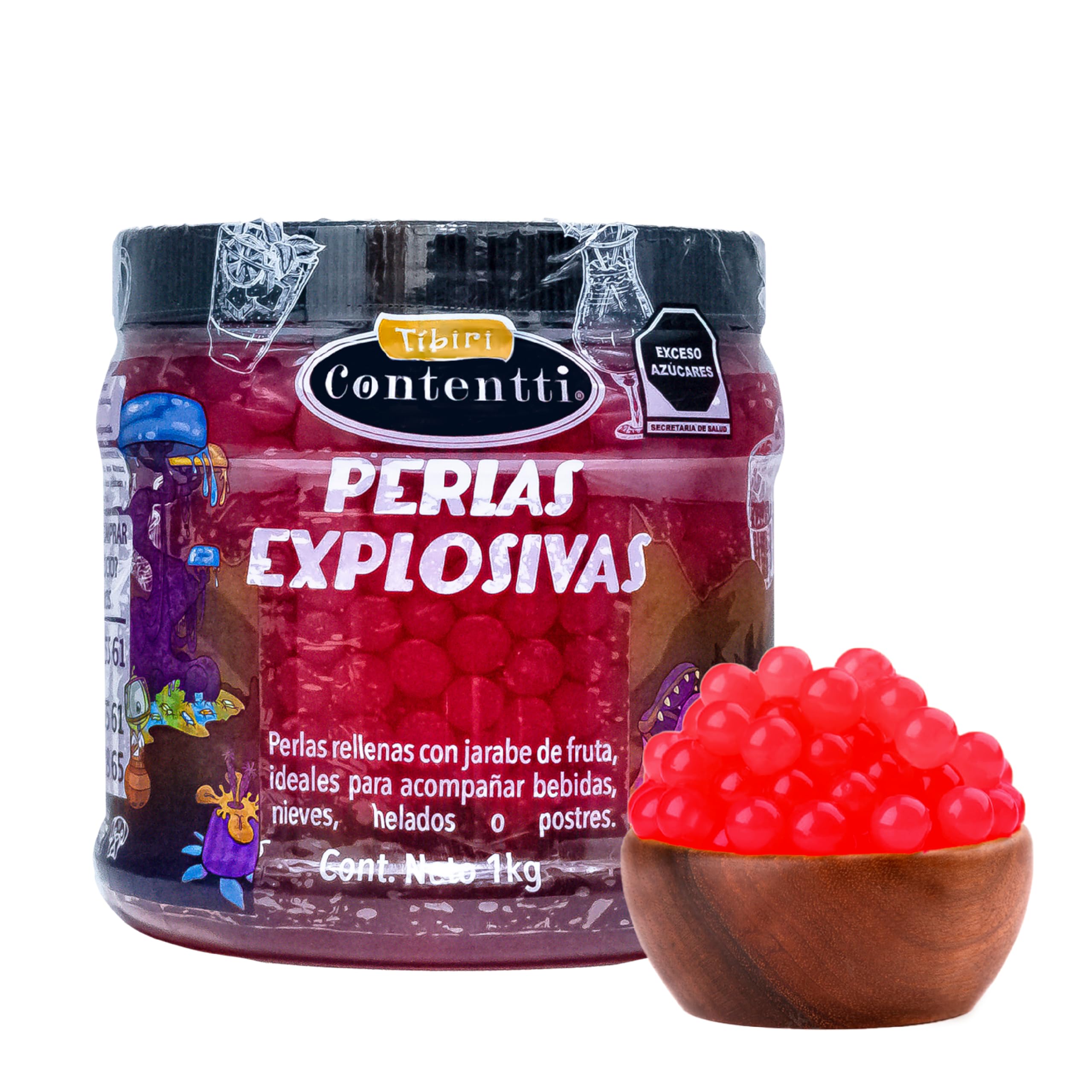 Perlas Explosivas Sabor Fresa - Perlas para Bebidas - Bobba Pears ...