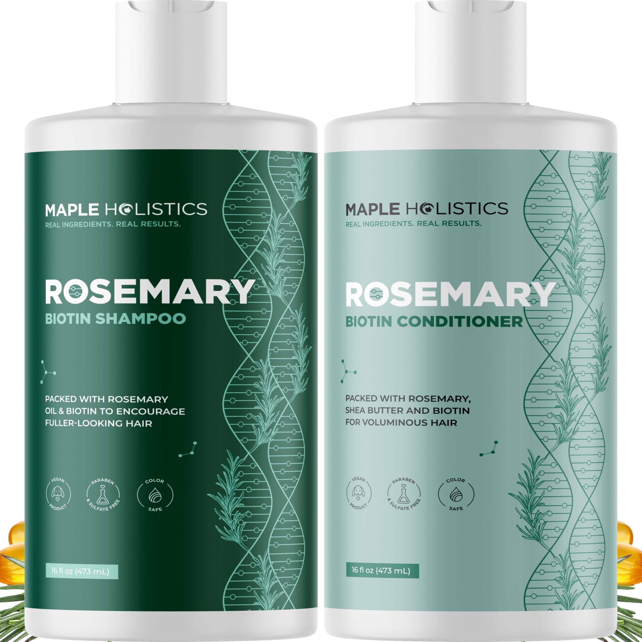 Amazon.com: Biotin Rosemary Shampoo and Conditioner Set - Vegan Sulfate ...
