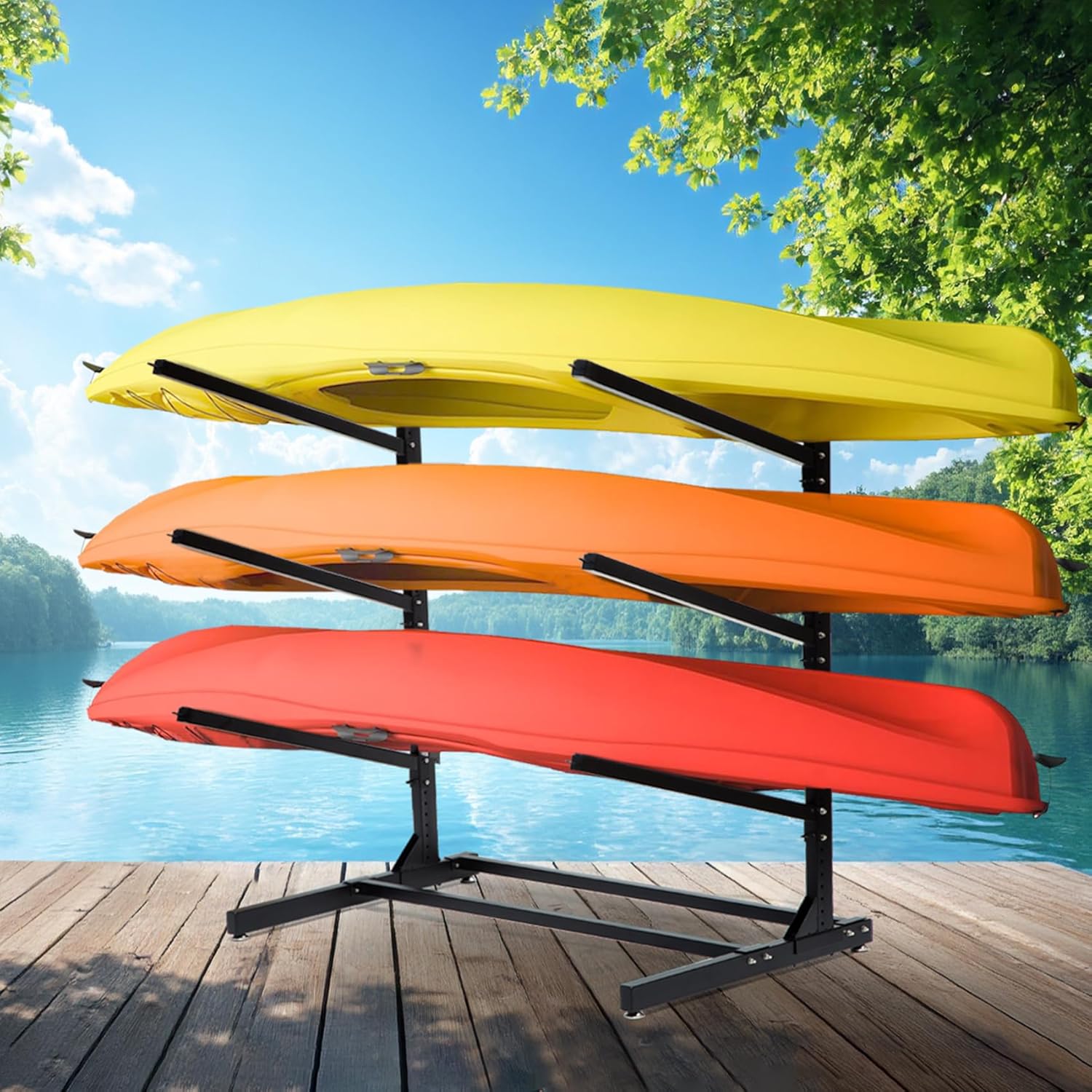 Amazon.com: Taelakeni Kayak Storage Rack, Heavy Duty Kayak Freestanding ...